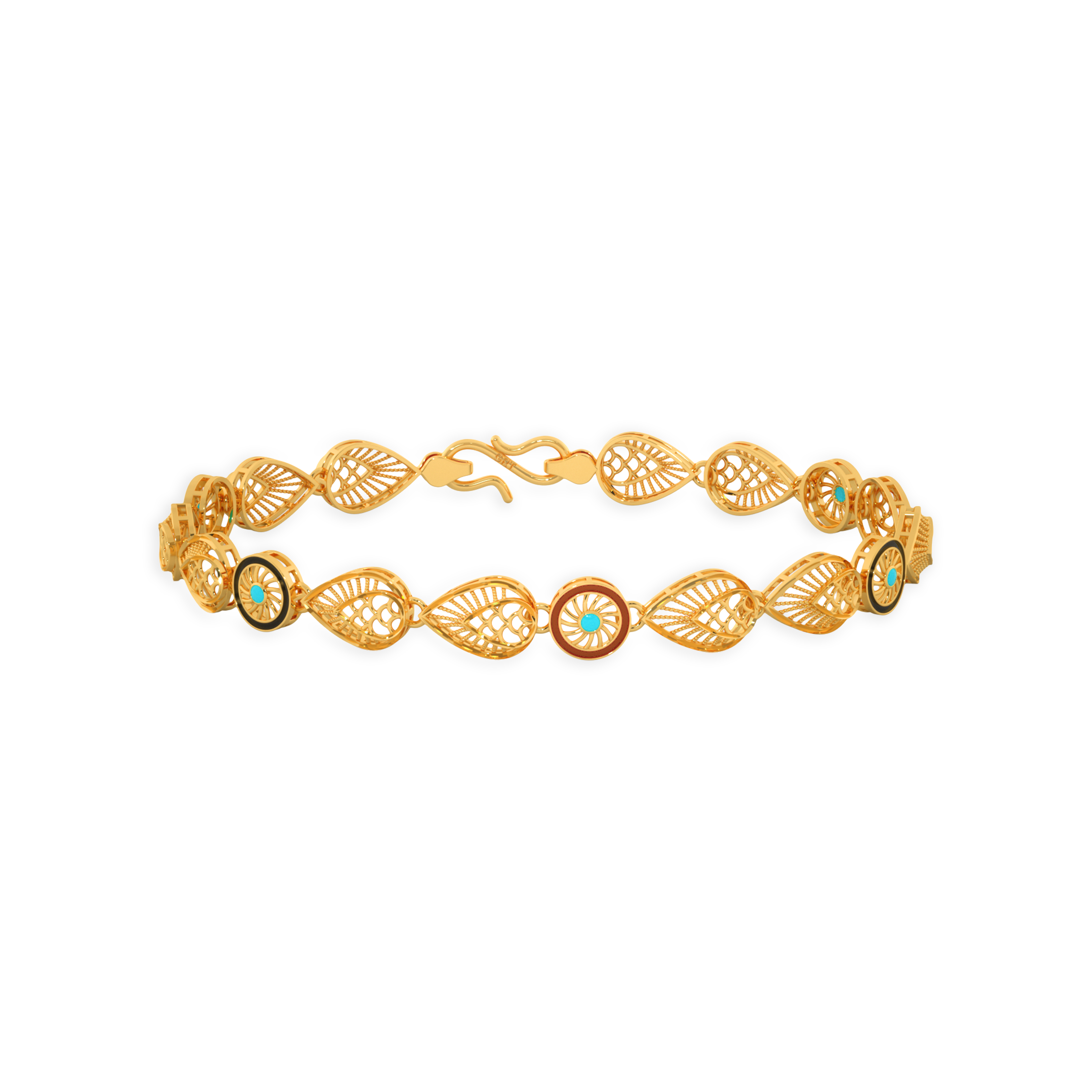 Buy Charming Enamel Coated Gold Bracelet |GRT Jewellers