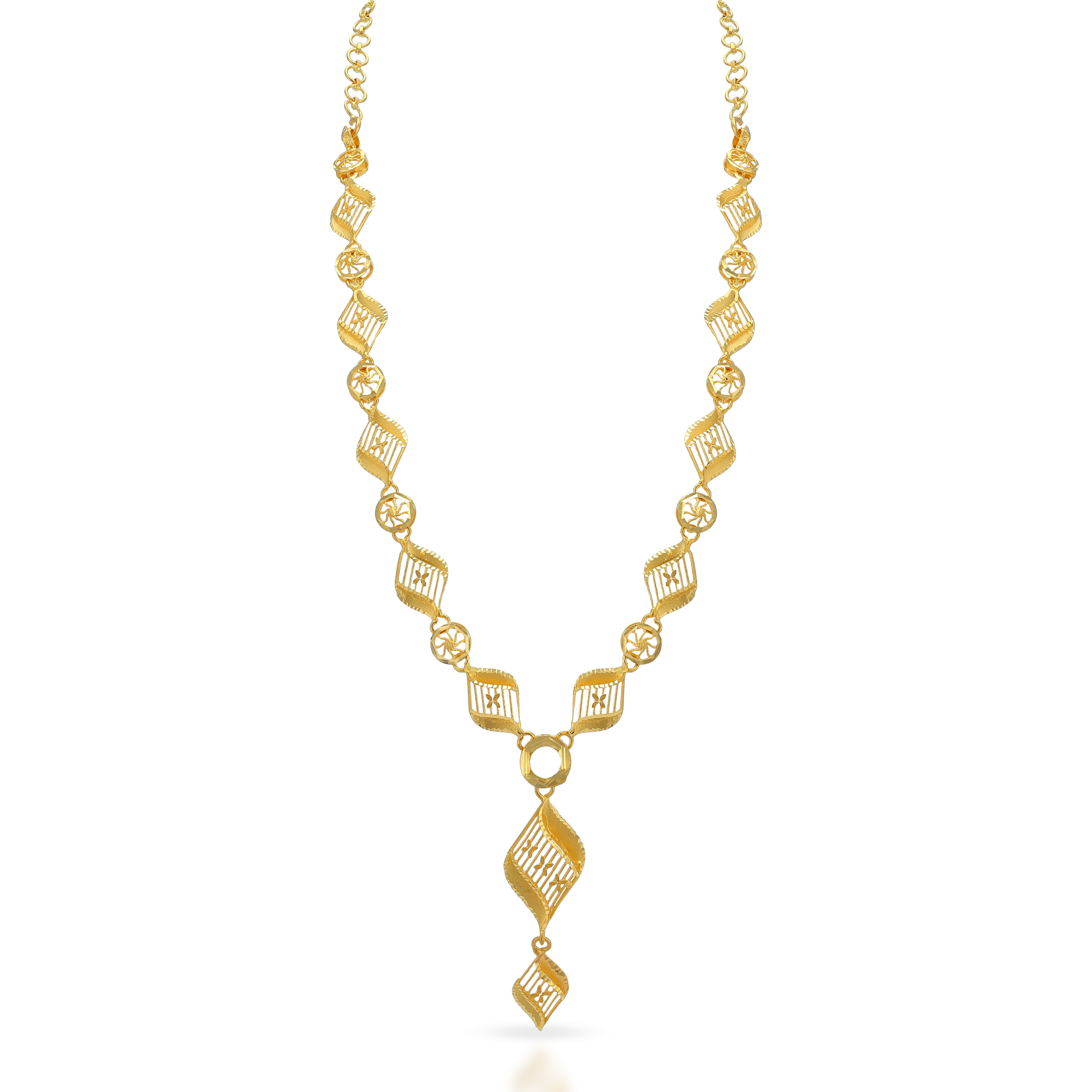 Buy Elegance Matt finish Gold Necklace |GRT Jewellers