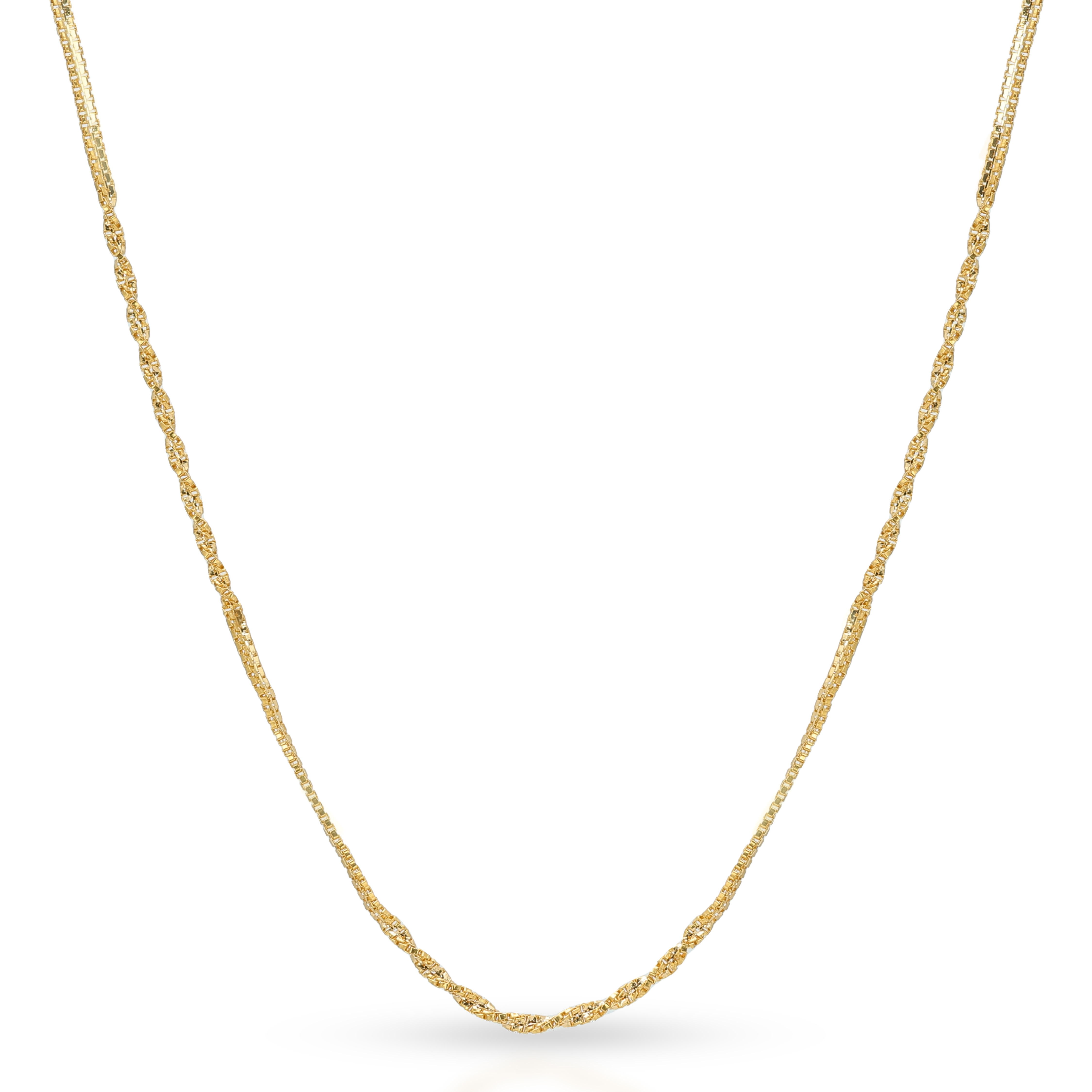 Attractive Twisted Gold Chain