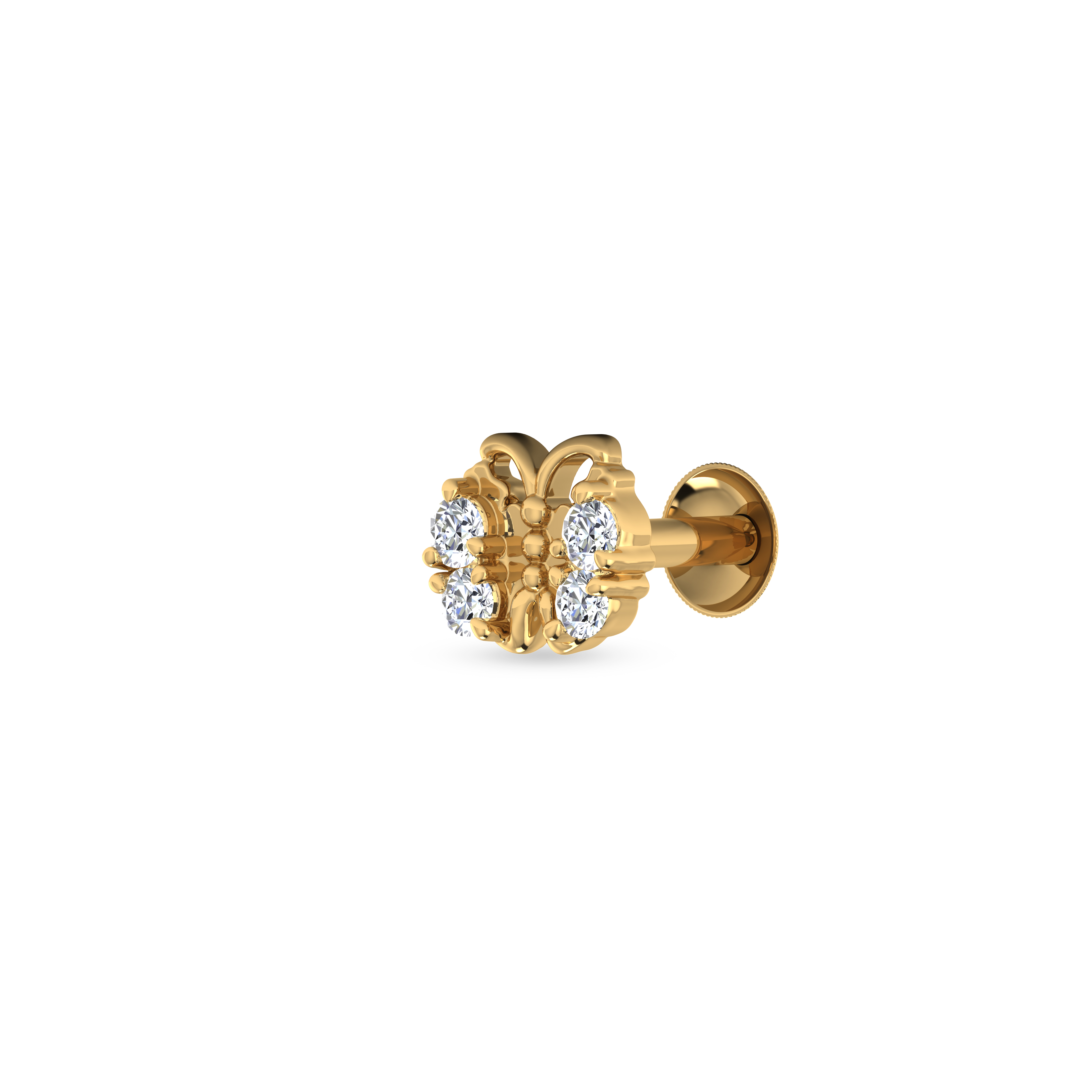 Shop Petite Butterfly Gold Nosepin Online | GRT