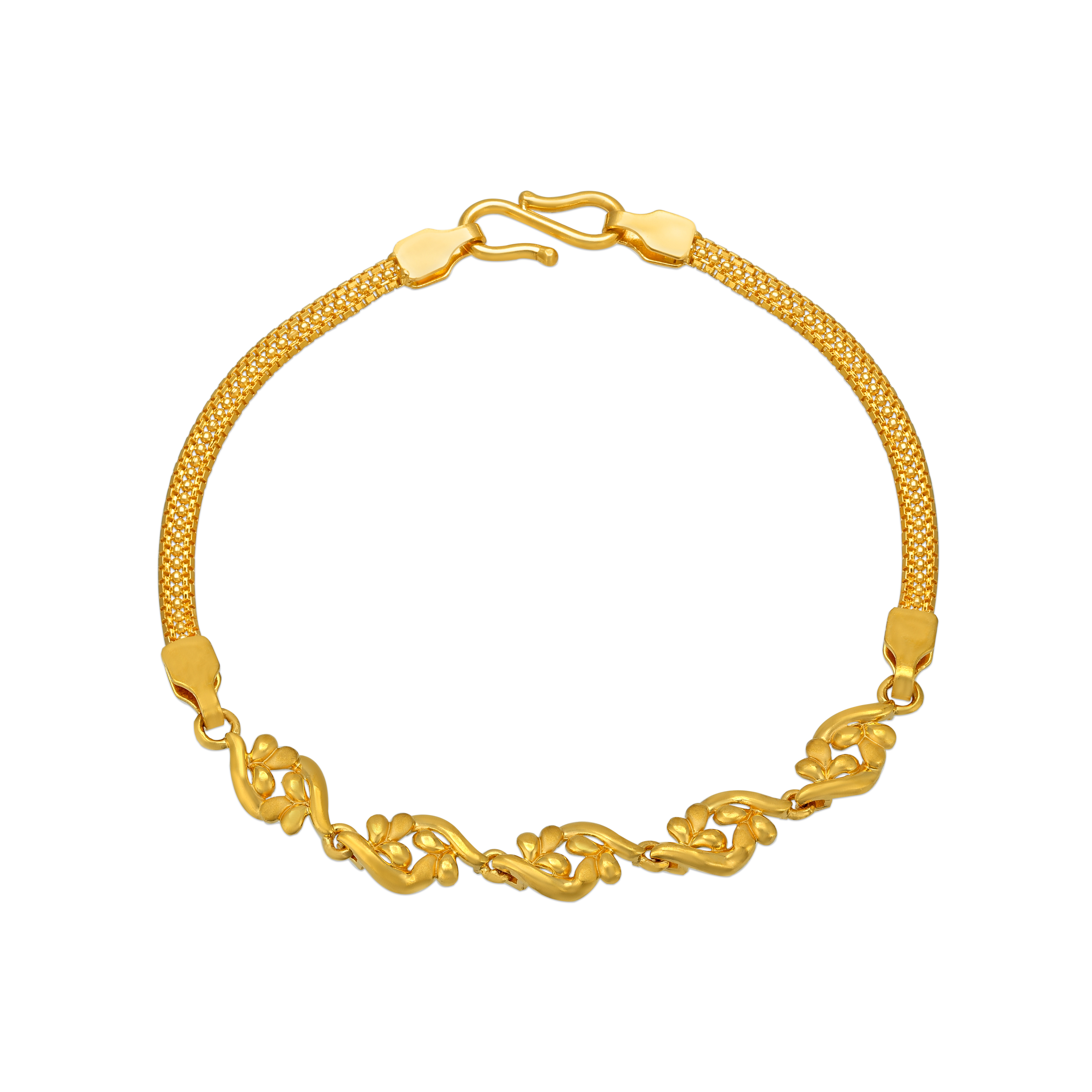Buy Splendid Twirly Gold Bracelet |GRT Jewellers
