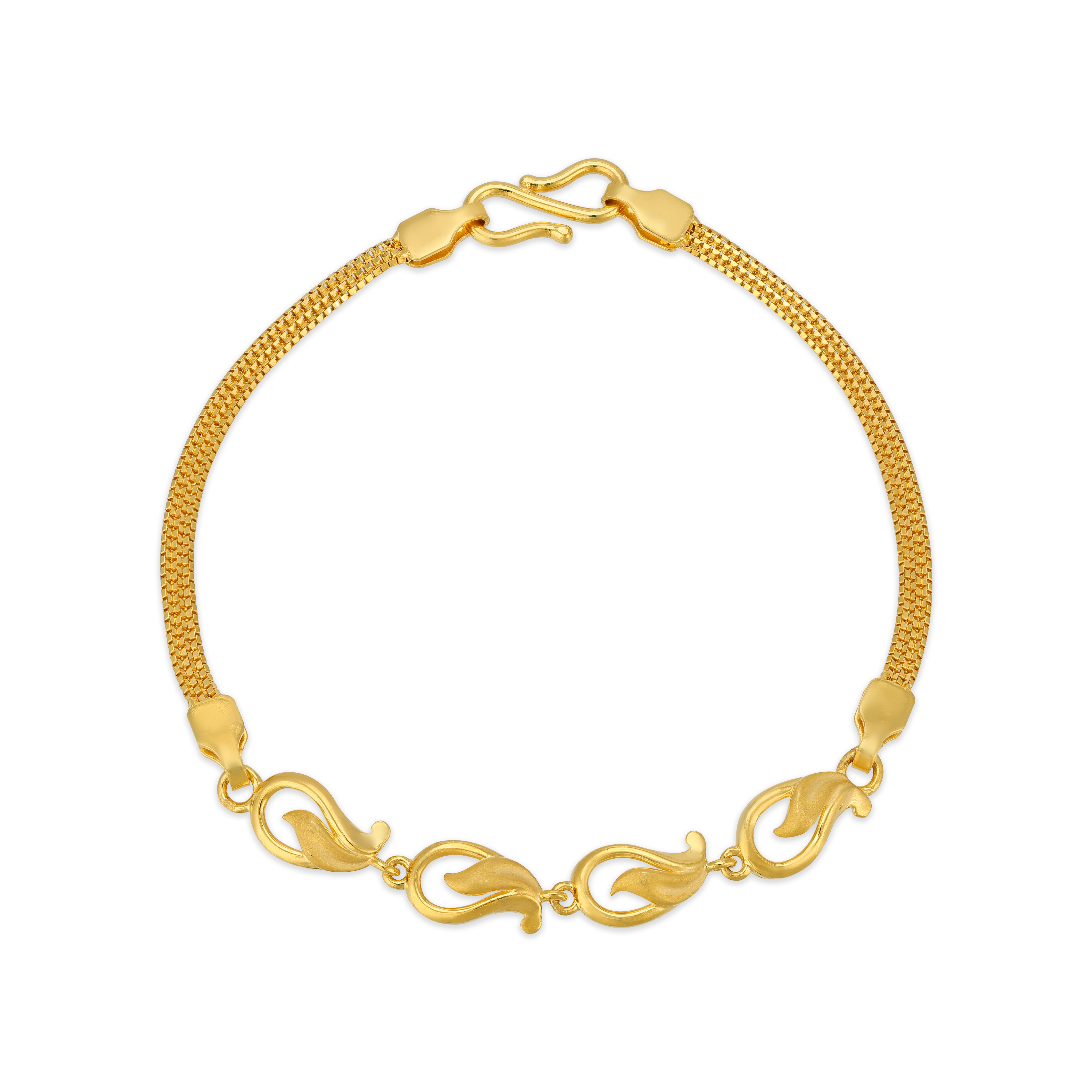 Buy Enthralling Paisley Pattern Gold Bracelet |GRT Jewellers