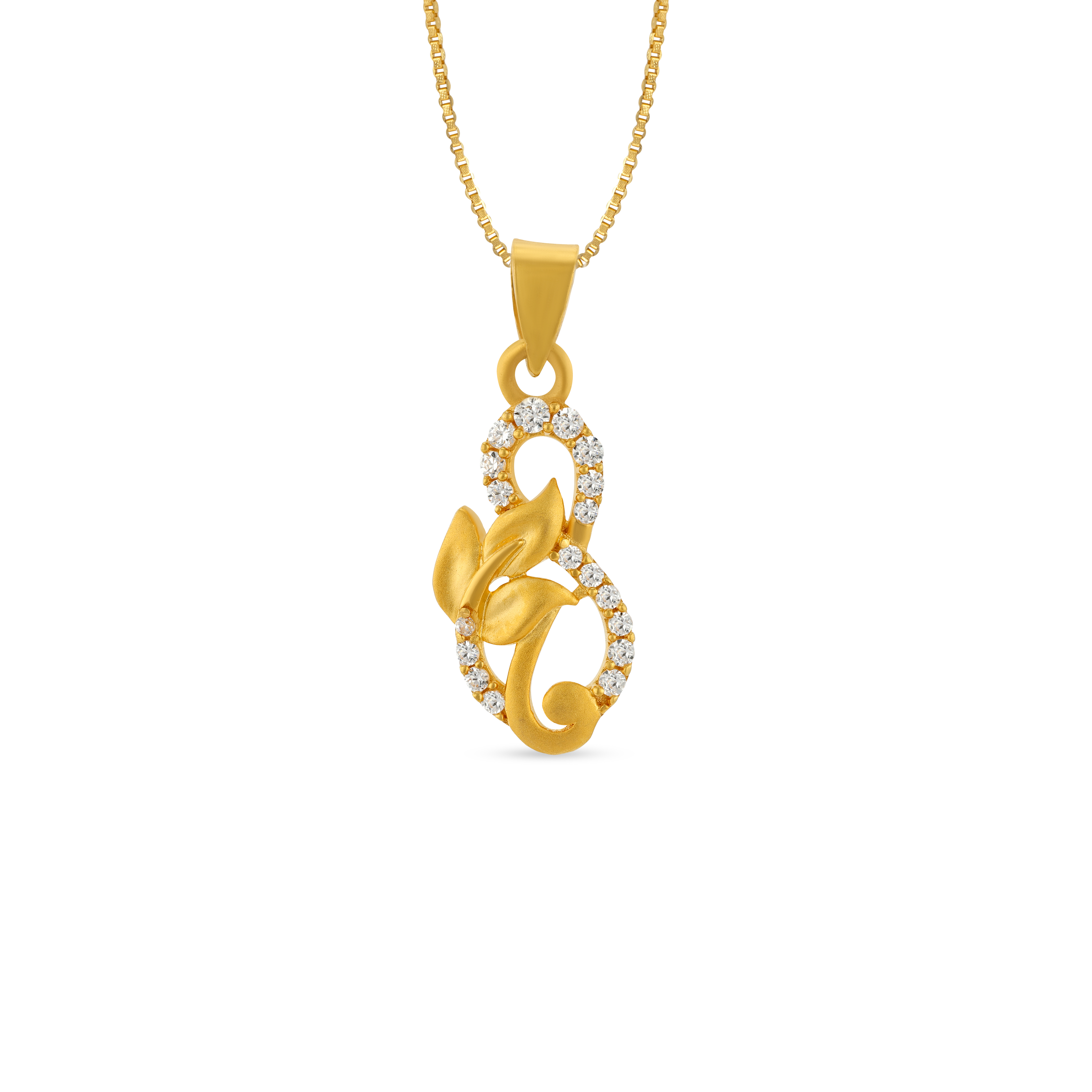 Dazzling Leafy Gold Pendant