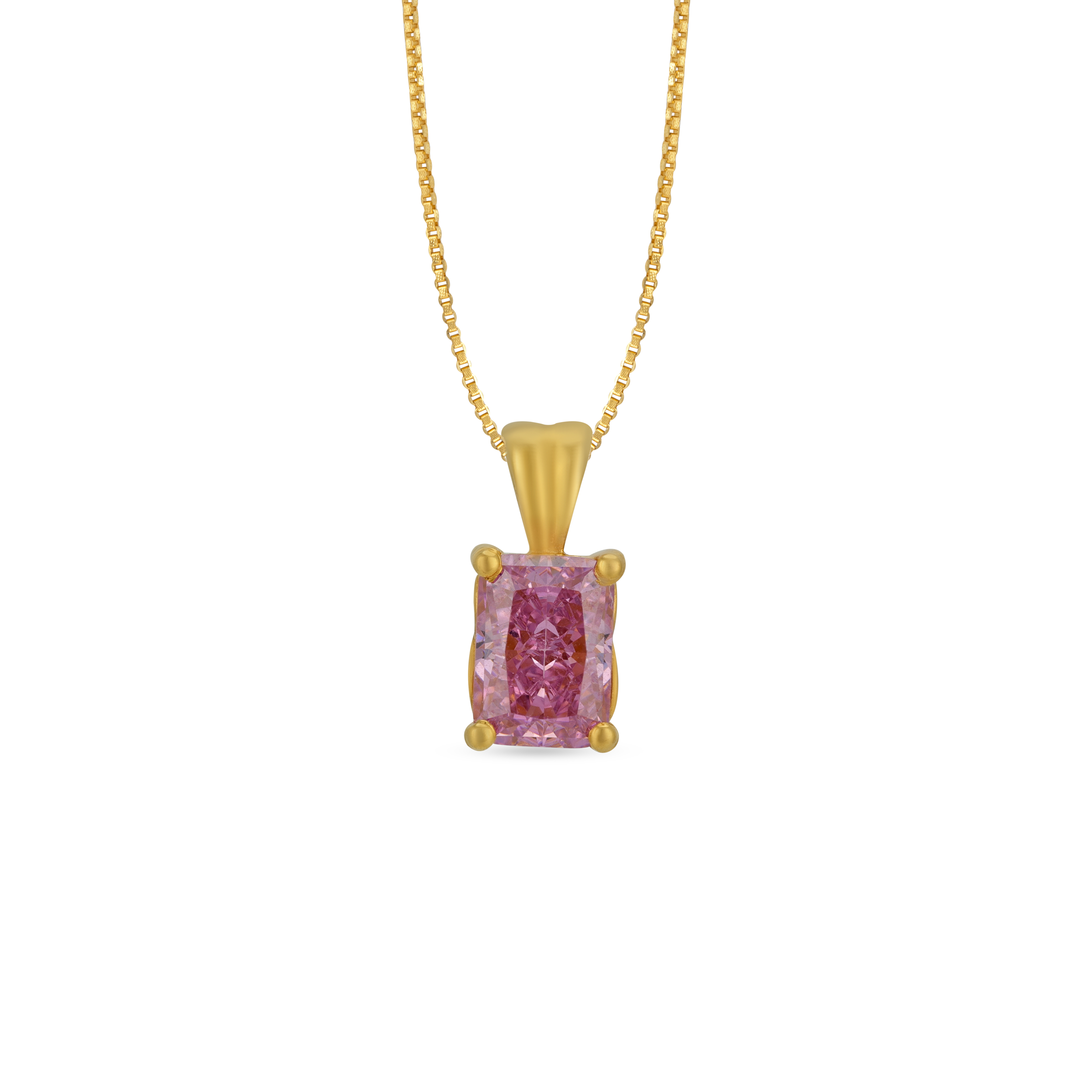 Buy Gleaming Rectangular Pattern Gold Pendant |GRT Jewellers