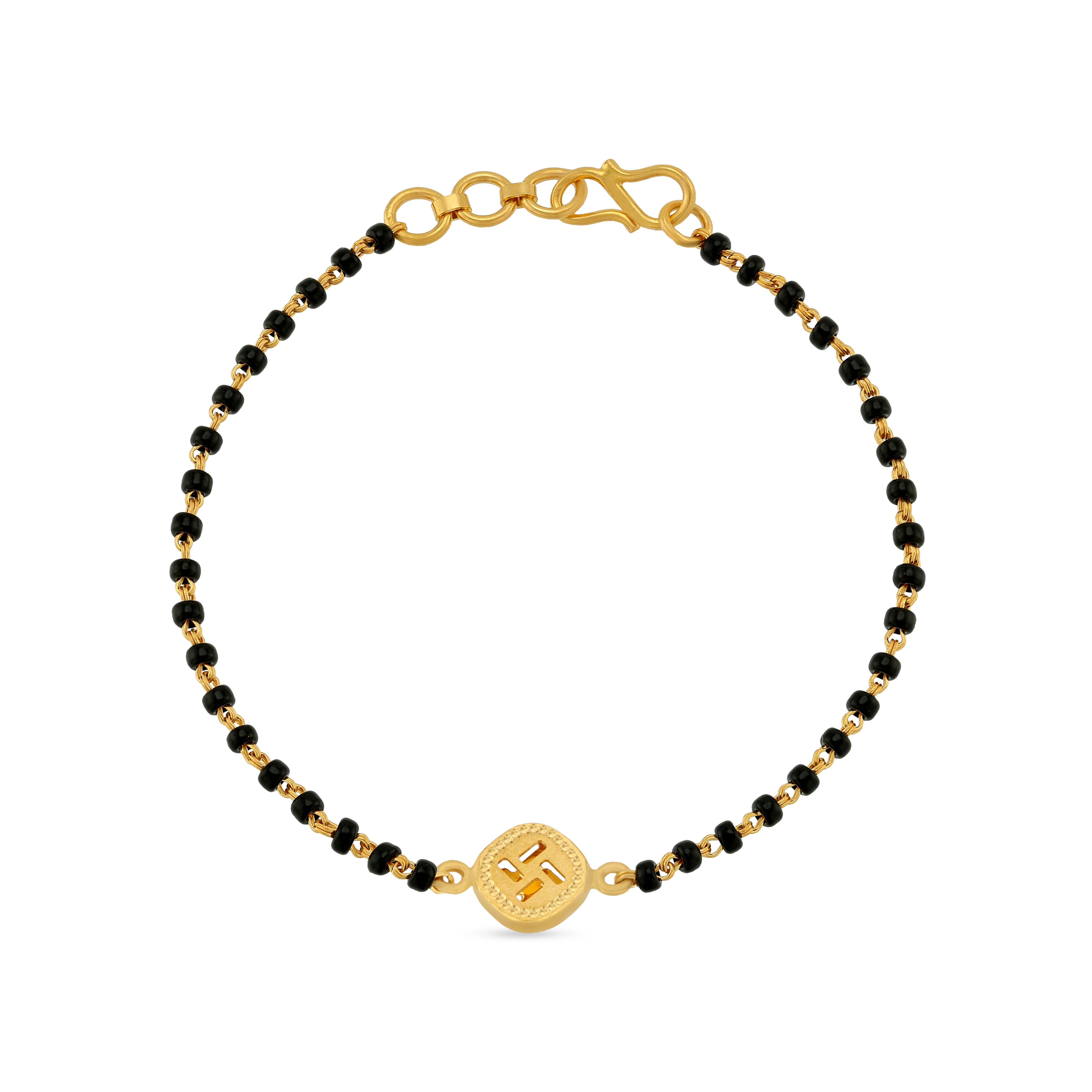 Buy Sacred Swastik Gold Mangalsutra Bracelet |GRT Jewellers