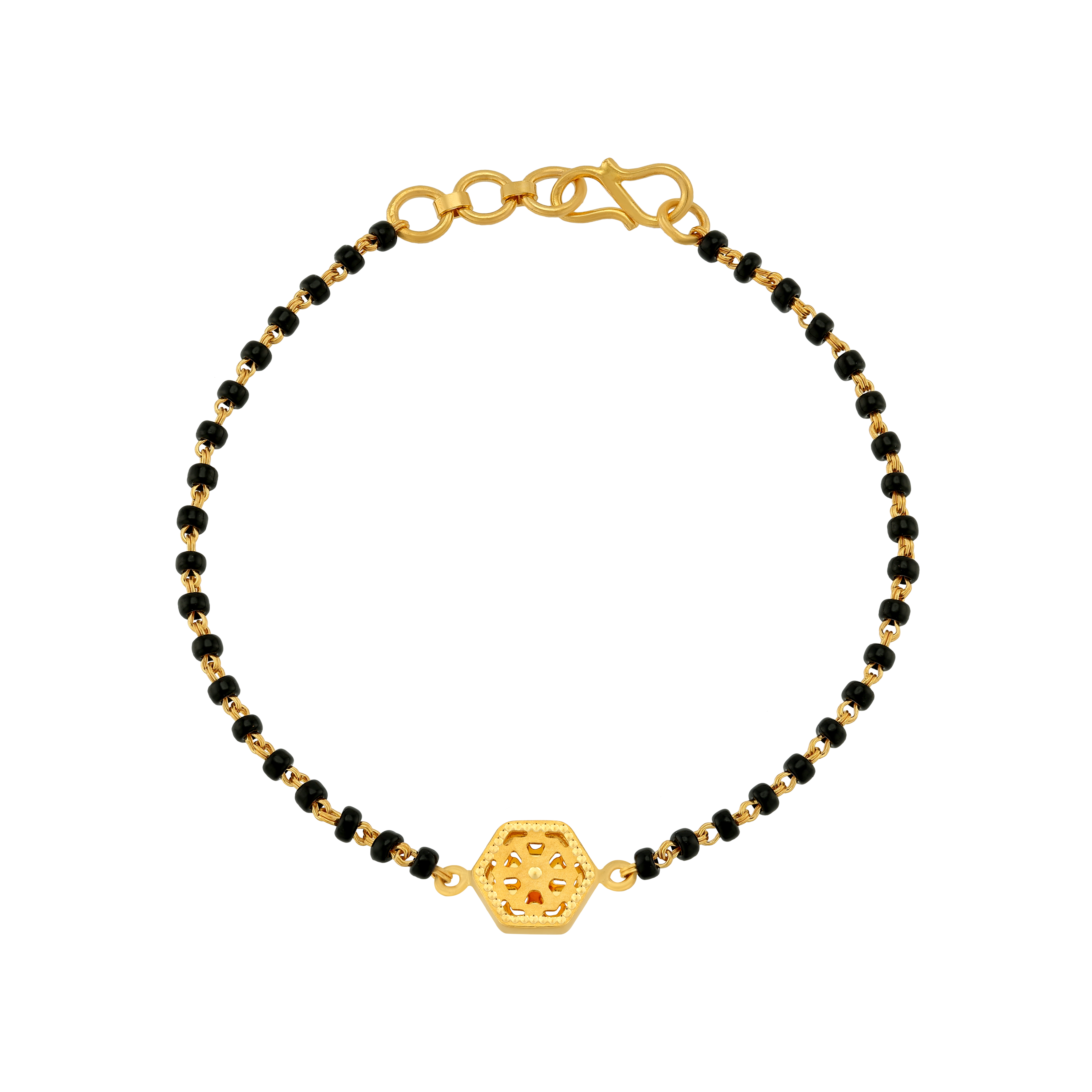 Buy Alluring Hexa Pattern Gold Mangalsutra Bracelet |GRT Jewellers