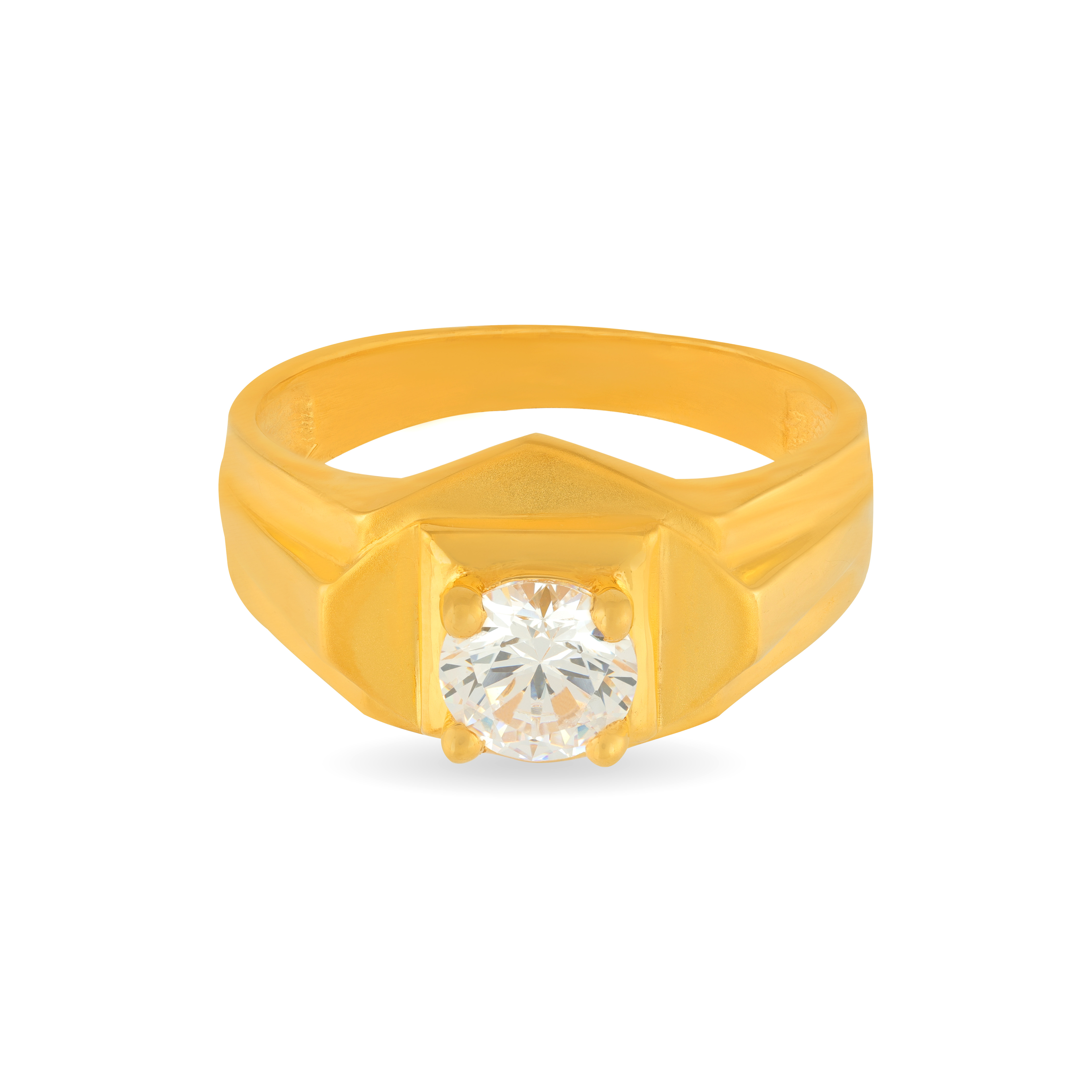 Buy Enthralling Single Stone Gold Ring |GRT Jewellers