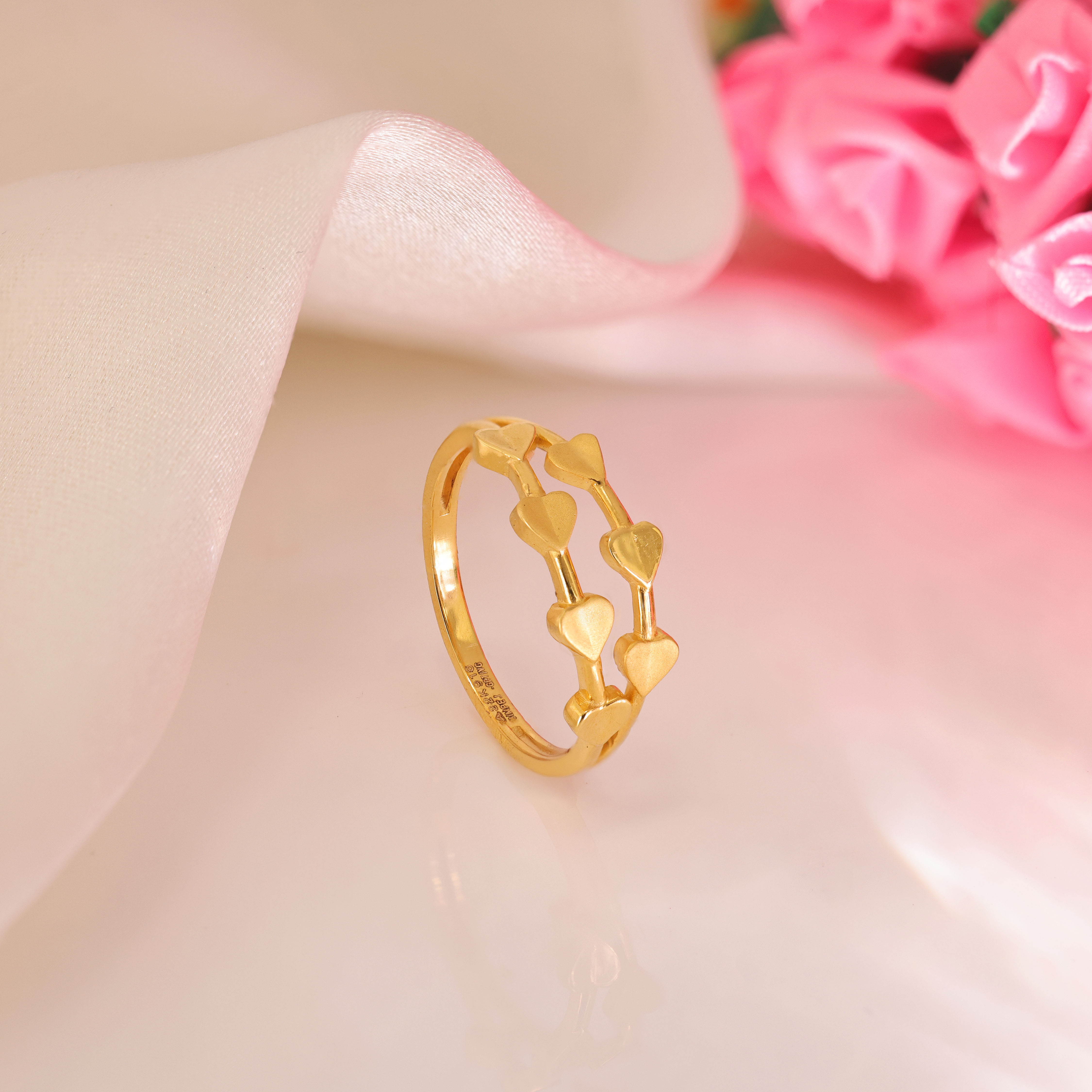 Buy Multiple Charming Hearts Gold Ring | GRT Jewellers