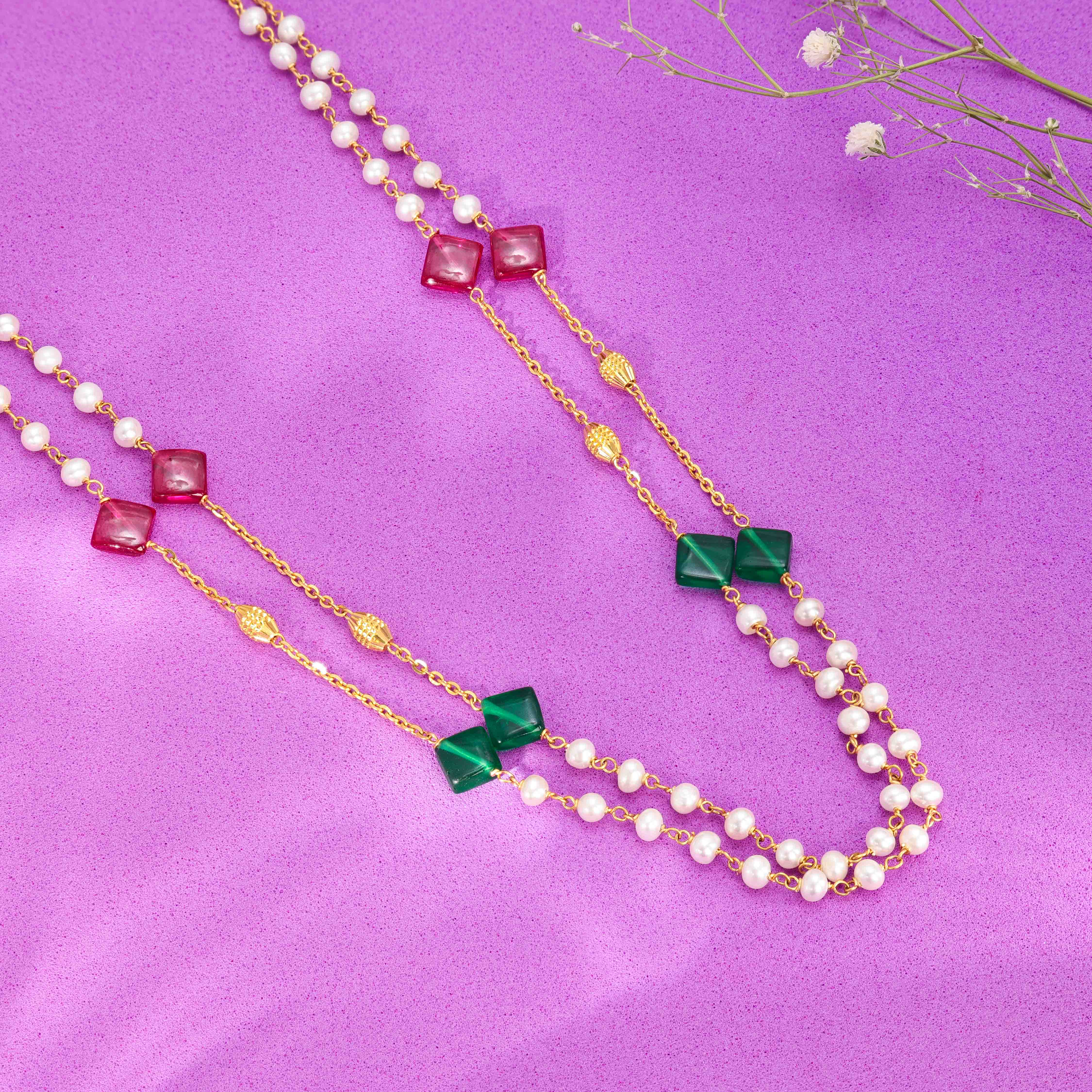 Buy Graceful Spectrum Gold Necklace | GRT Jewellers