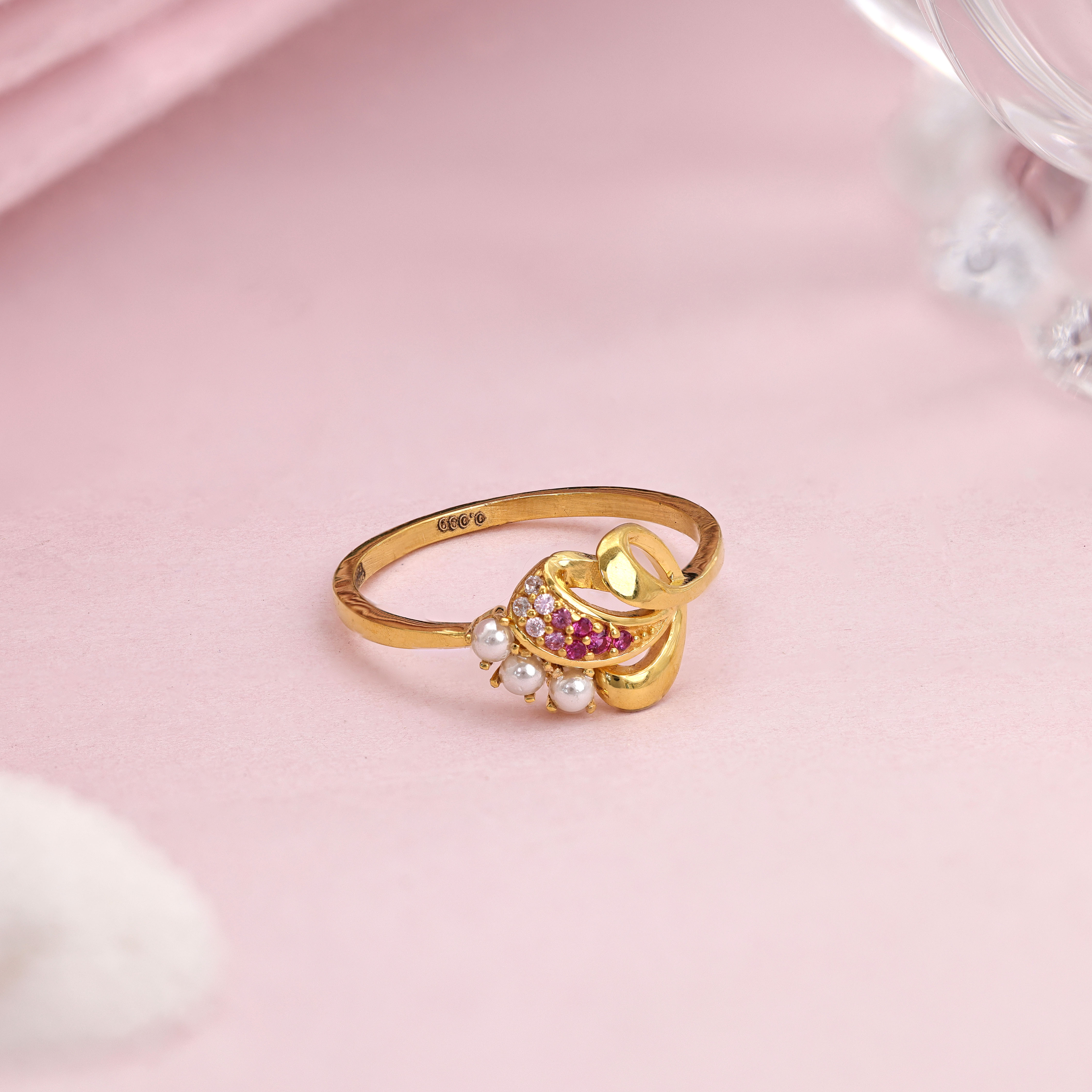Buy Pink Whisper Gold Ring | GRT Jewellers