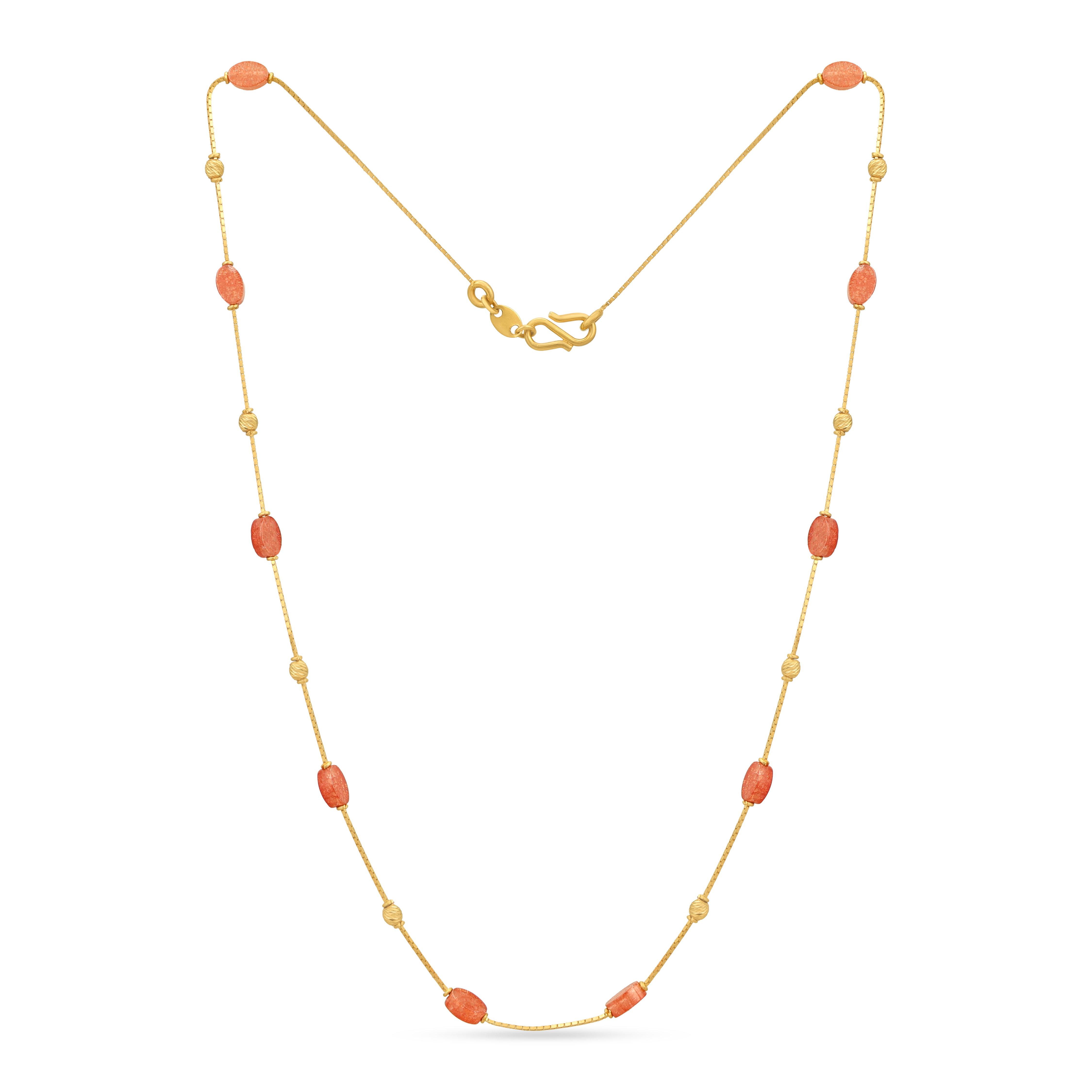 Buy Radiant Bead Harmony Gold Chain | GRT Jewellers
