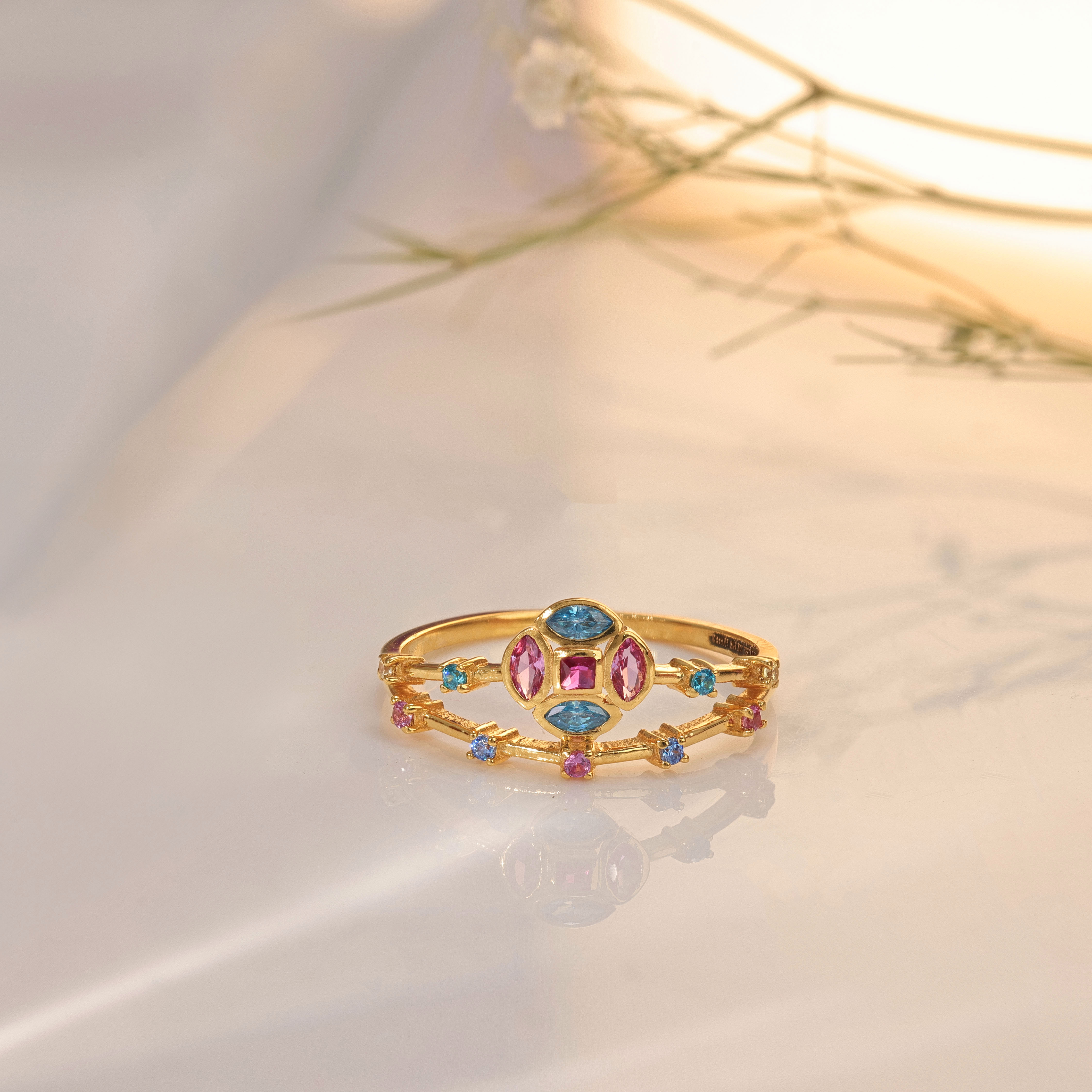 Buy Majestic Bloom Gold Ring | GRT Jewellers