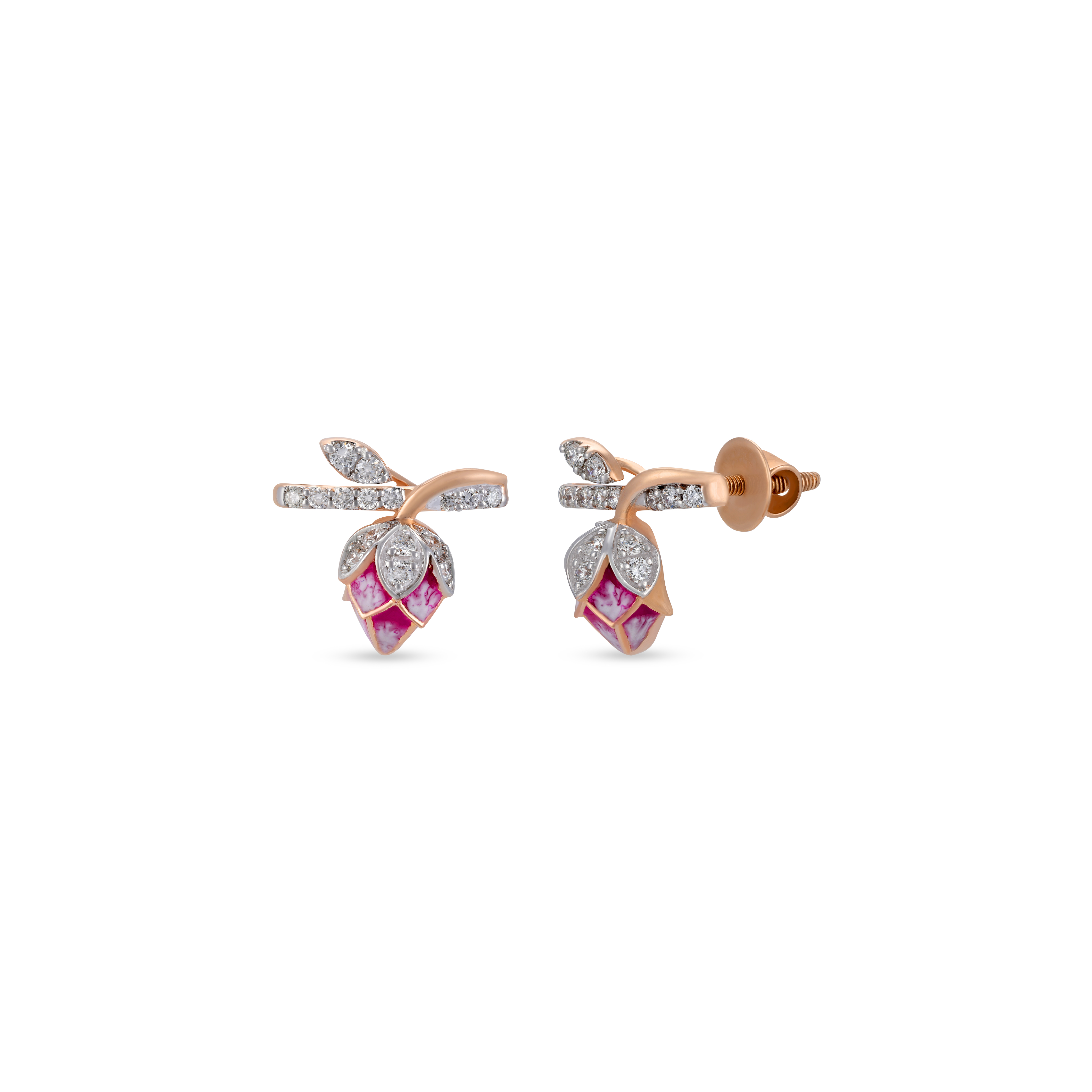 Shop Gleaming Dainty Floral Diamond Earrings Online | Designer Diamond ...