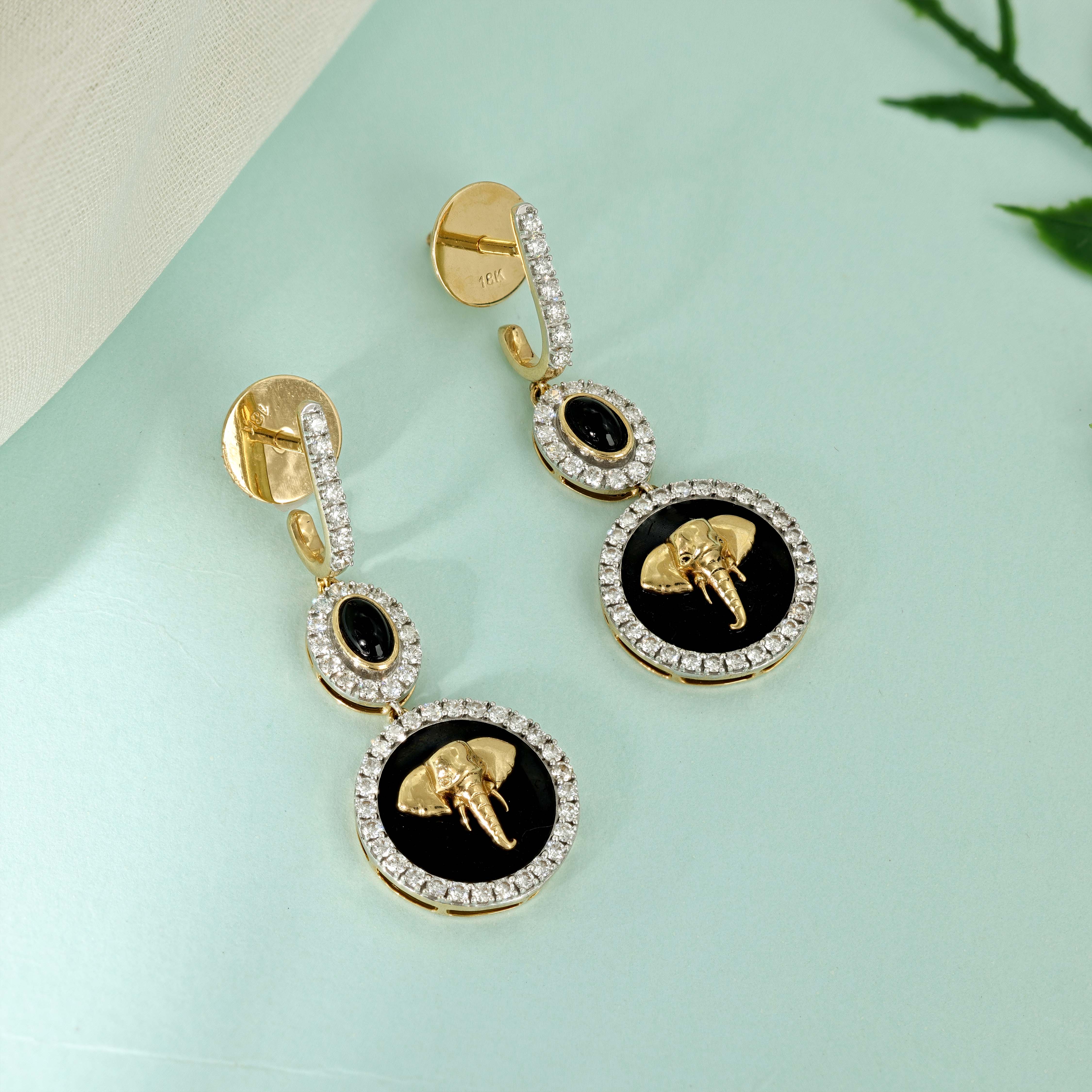 Buy Timeless Elephant Splendor Diamond Earrings - Majesty of the Wild ...