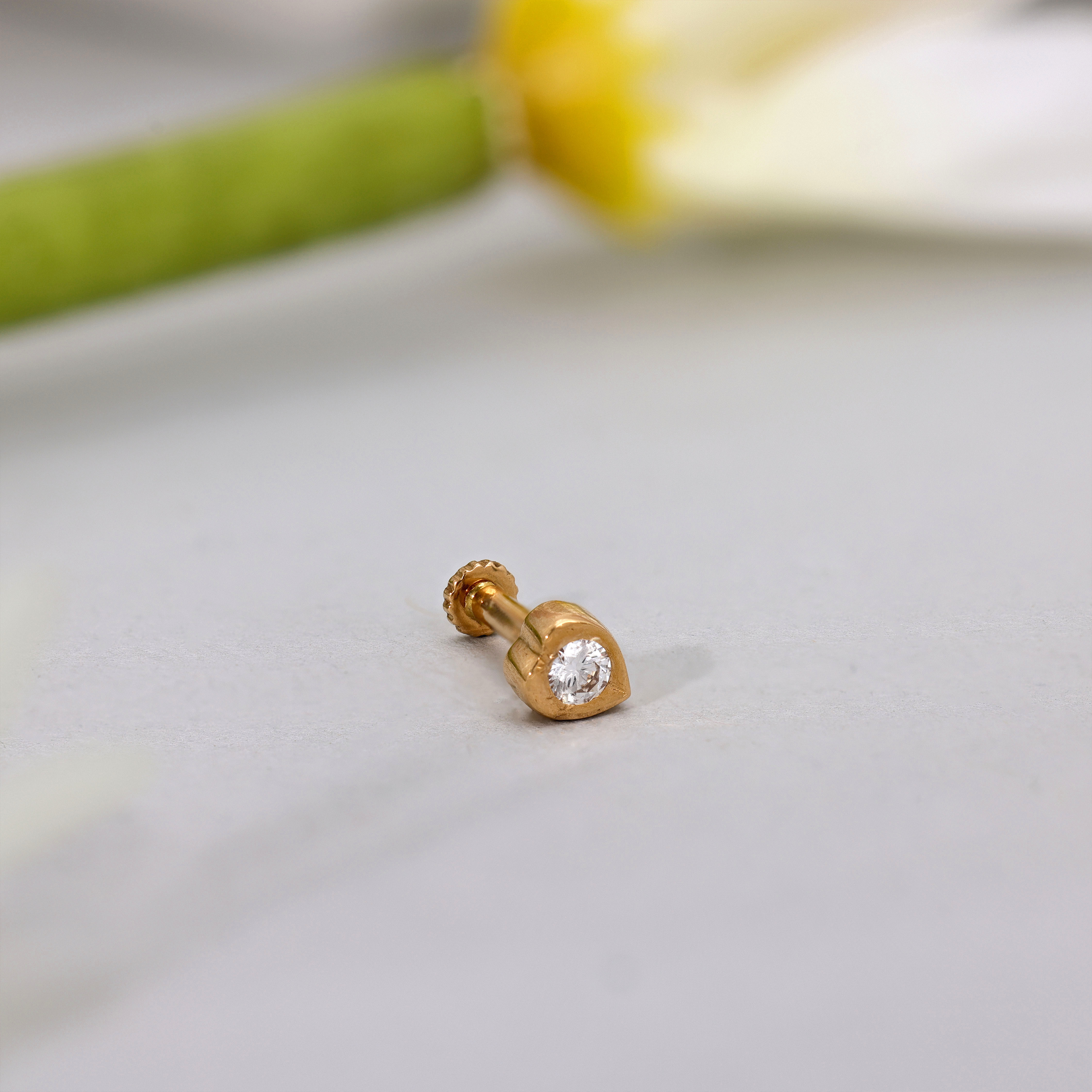 Buy Diamond Heart Glow Nose Pin | GRT Jewellers