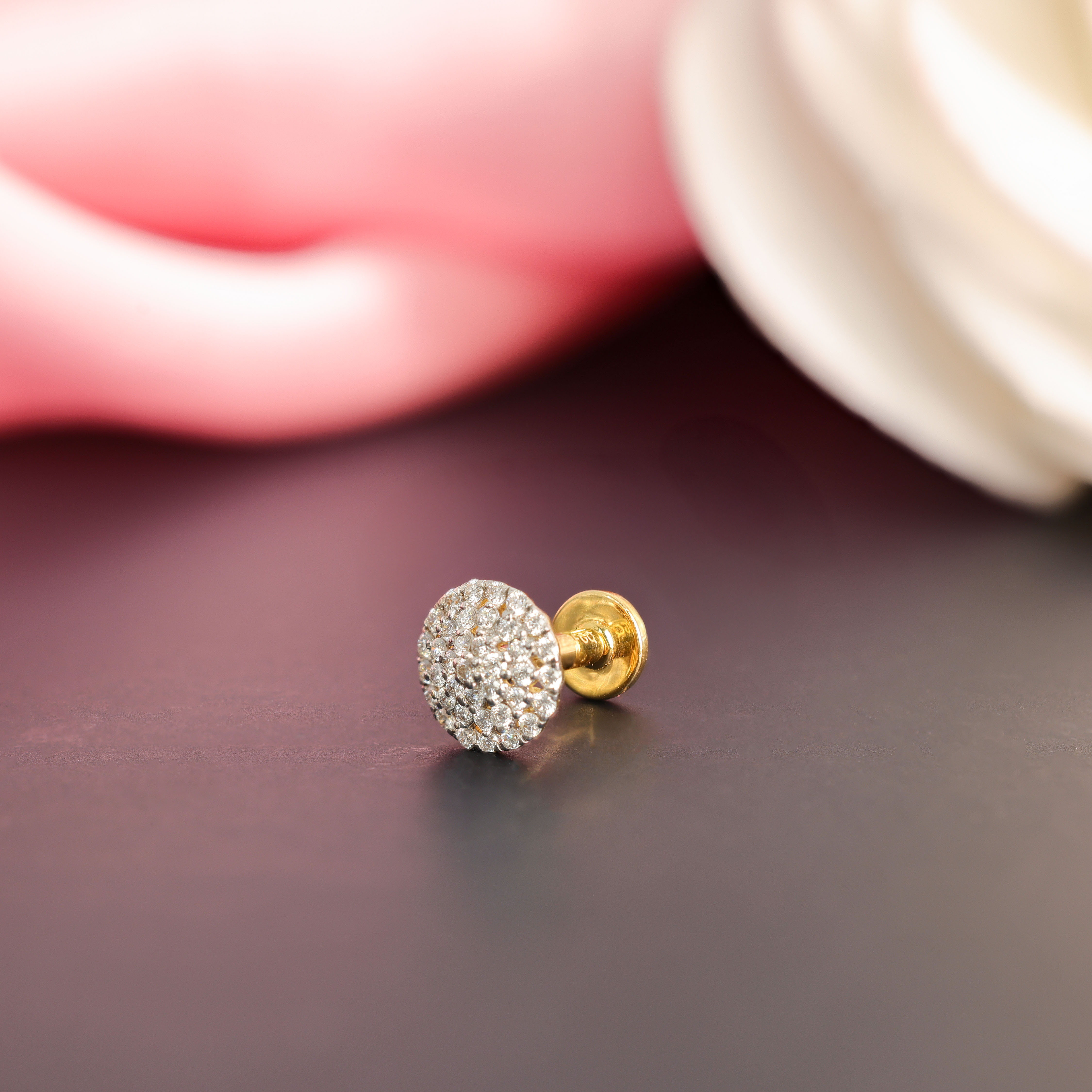 Buy Elegant Concentric Sparkle Diamond Nose Stud | GRT Jewellers