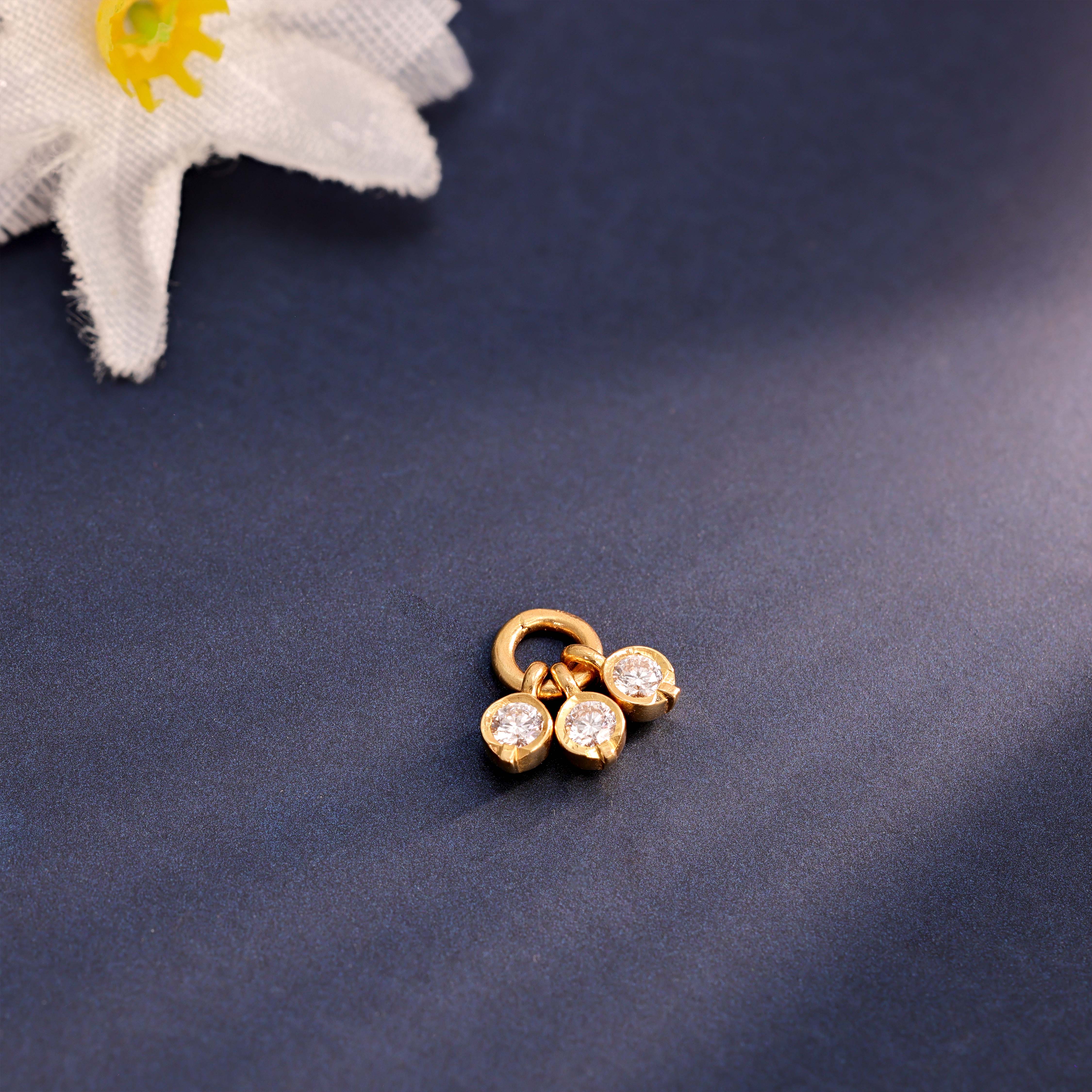 Buy Trio Charm Diamond Nose Pin | GRT Jewellers