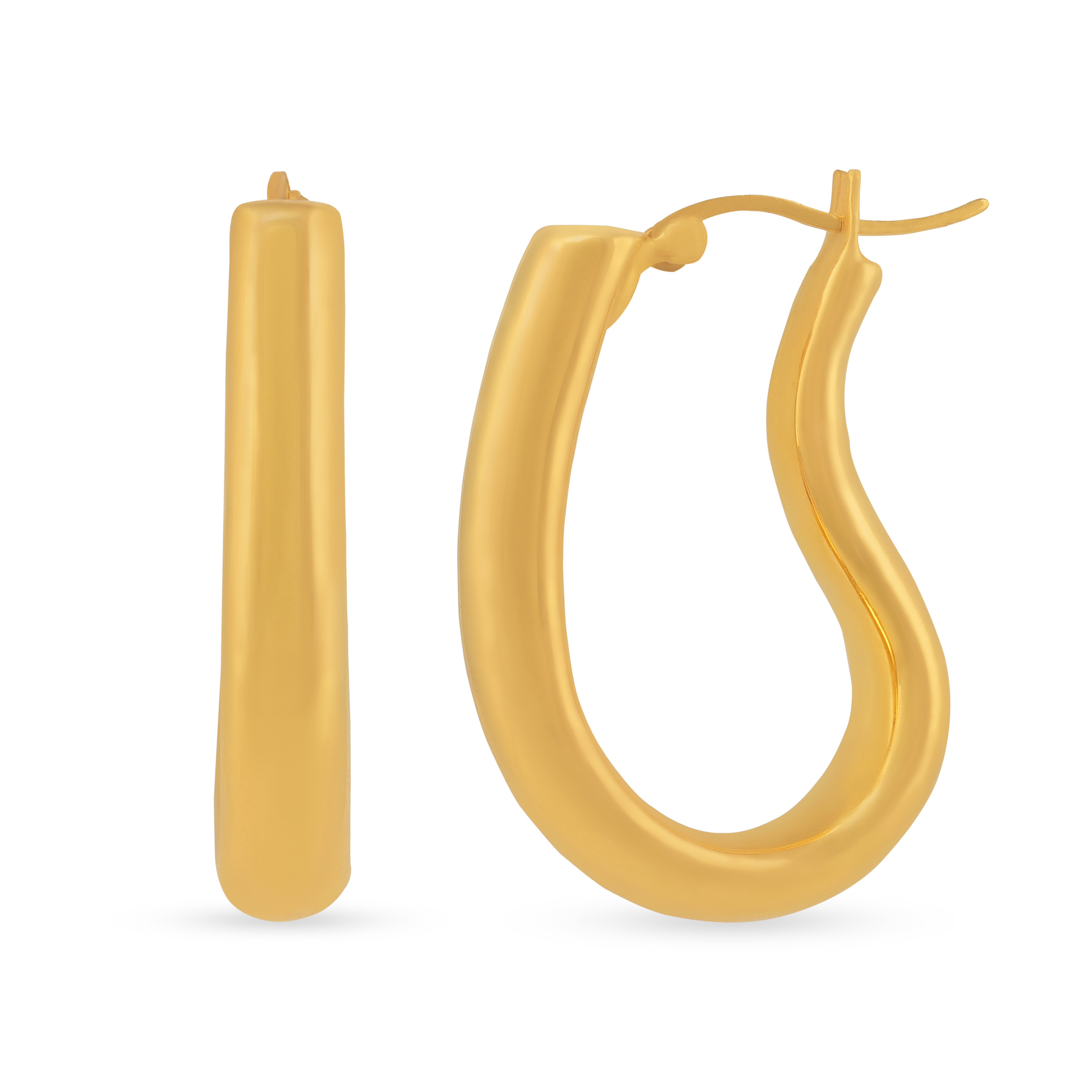 Buy Effulgent Semi-Curve Gold Earrings |GRT Jewellers