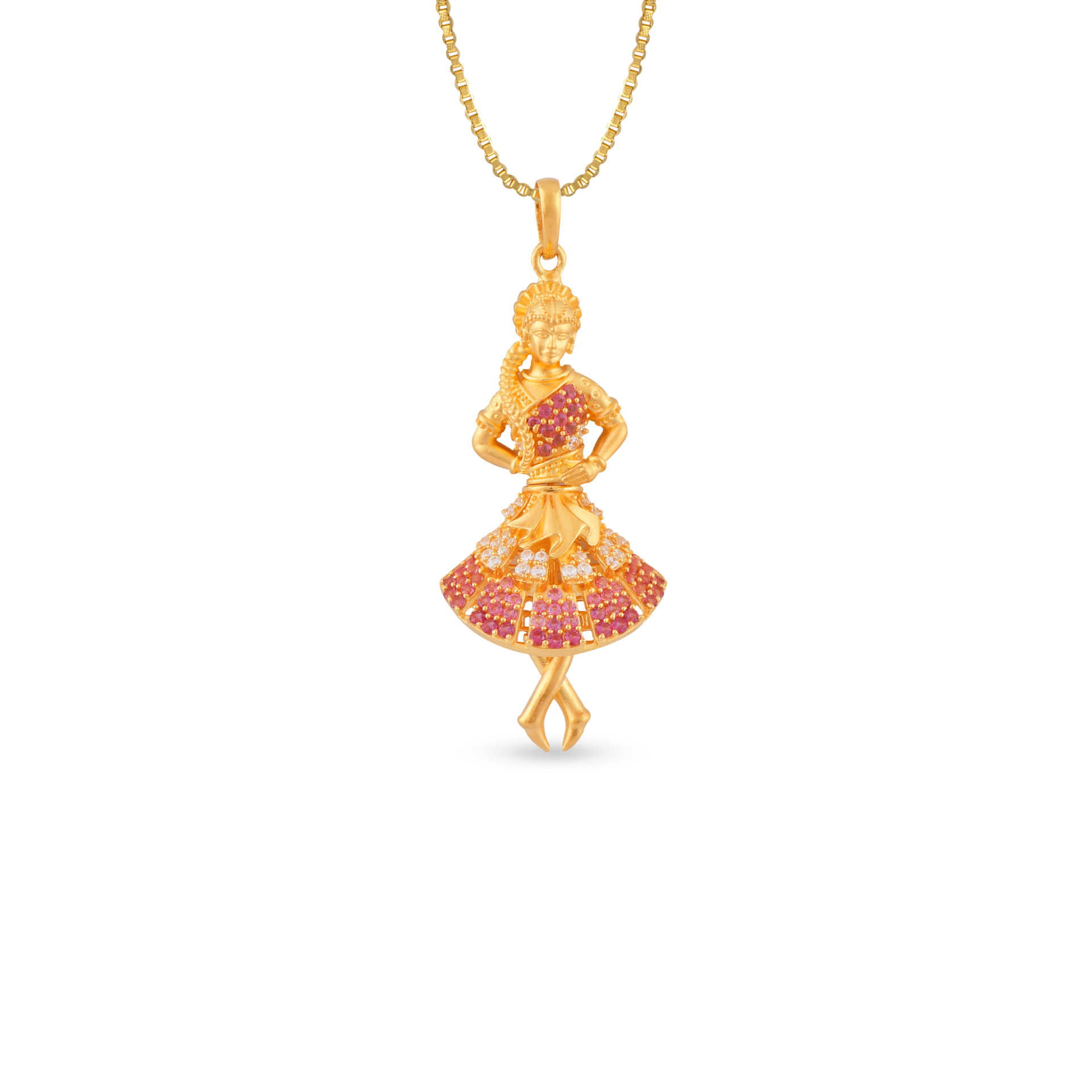 Buy Charming Frill Pattern Gold Earring - Mudra Collection |GRT Jewellers
