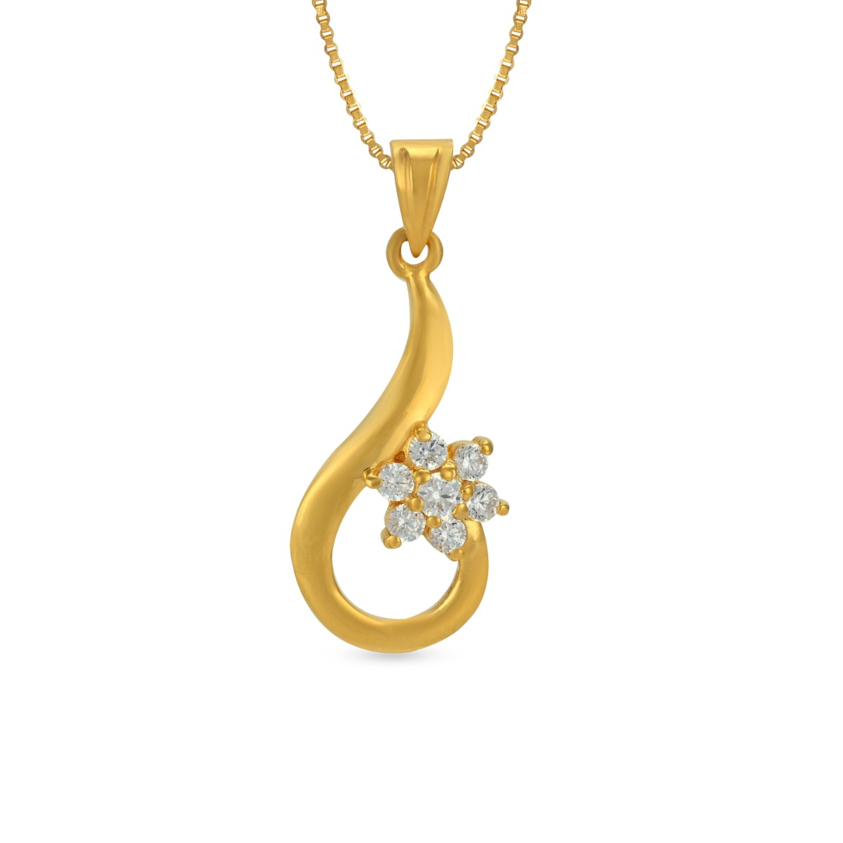 Buy Pristine Floral Gold Pendant |GRT Jewellers