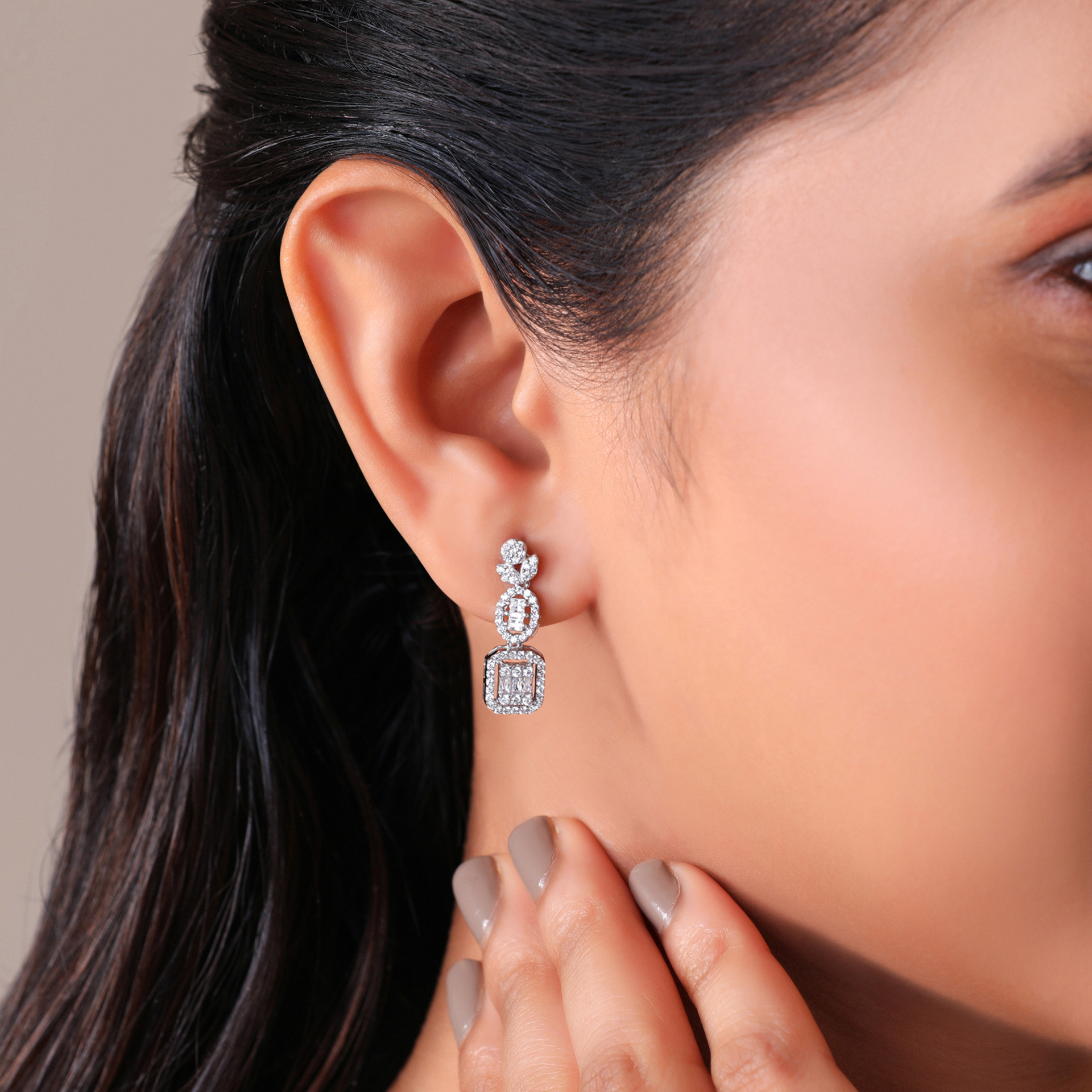 Buy Fantastic Geometric Silver Earrings GRT Jewellers