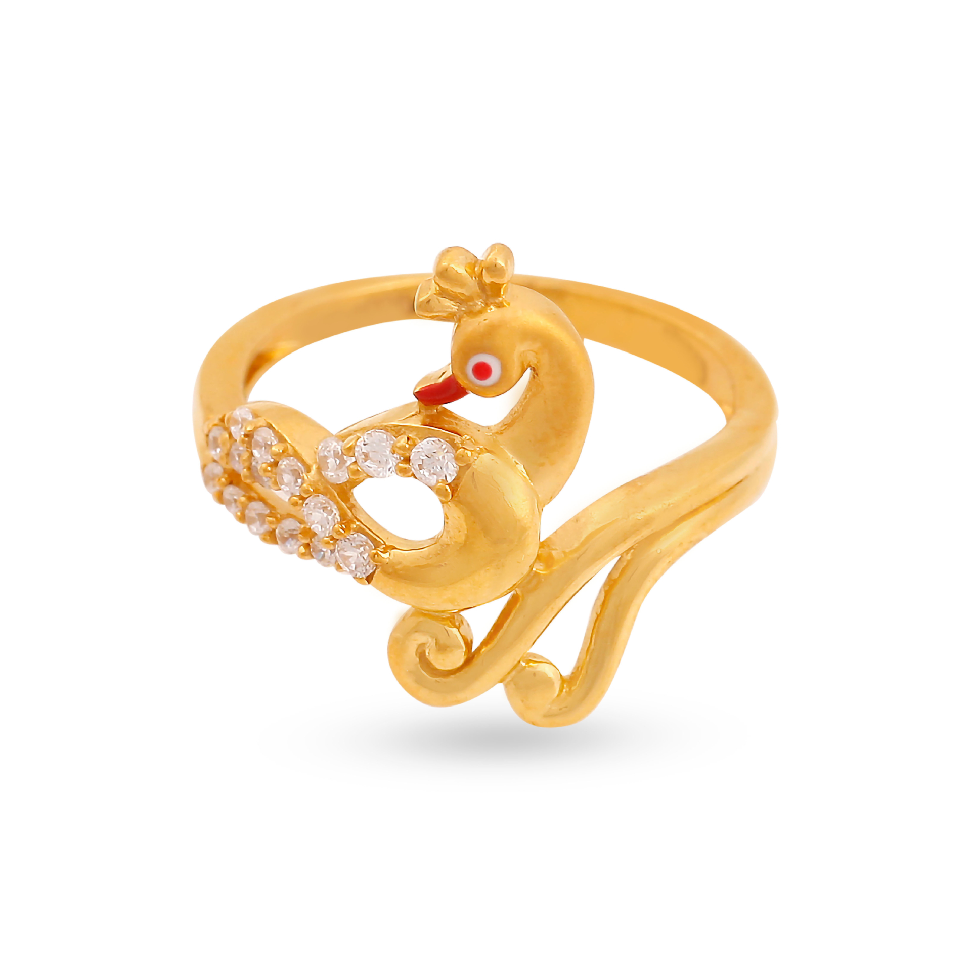 Buy Adorable Peacock Gold Ring |GRT Jewellers
