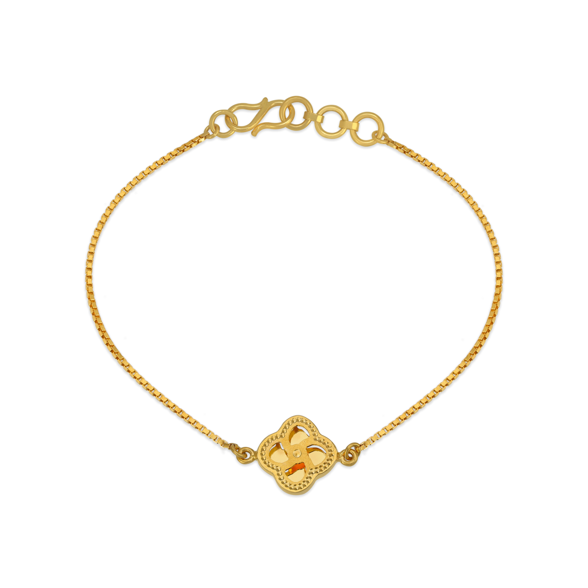 Buy Dainty Chic Floral Gold Bracelet |GRT Jewellers
