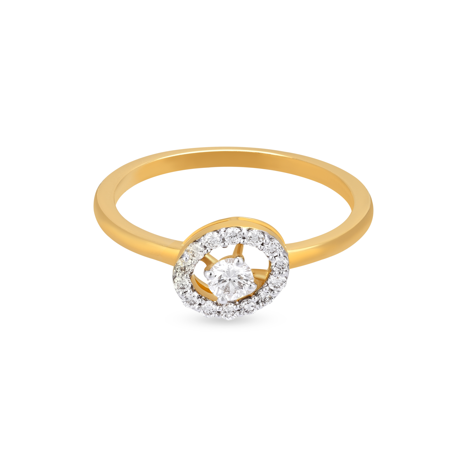 Stylish Geometric Pattern Diamond Ring