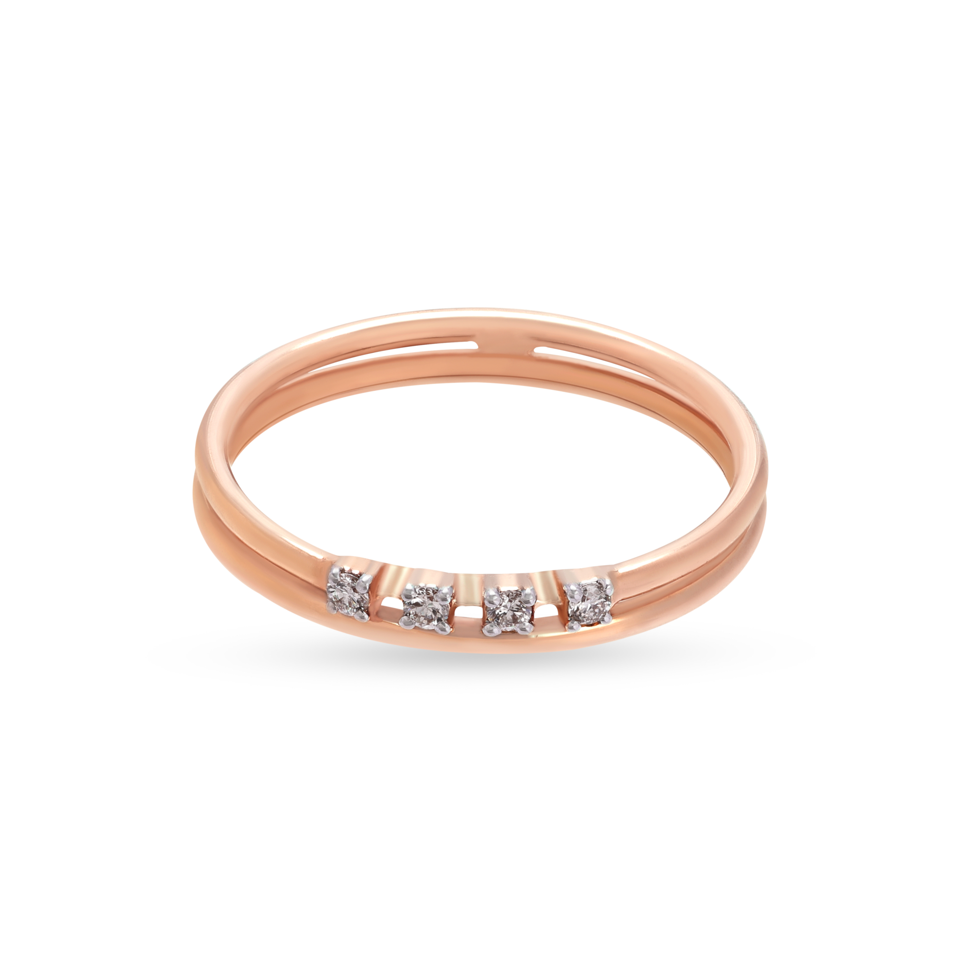 Sparkling Quadruple Stone Diamond Ring