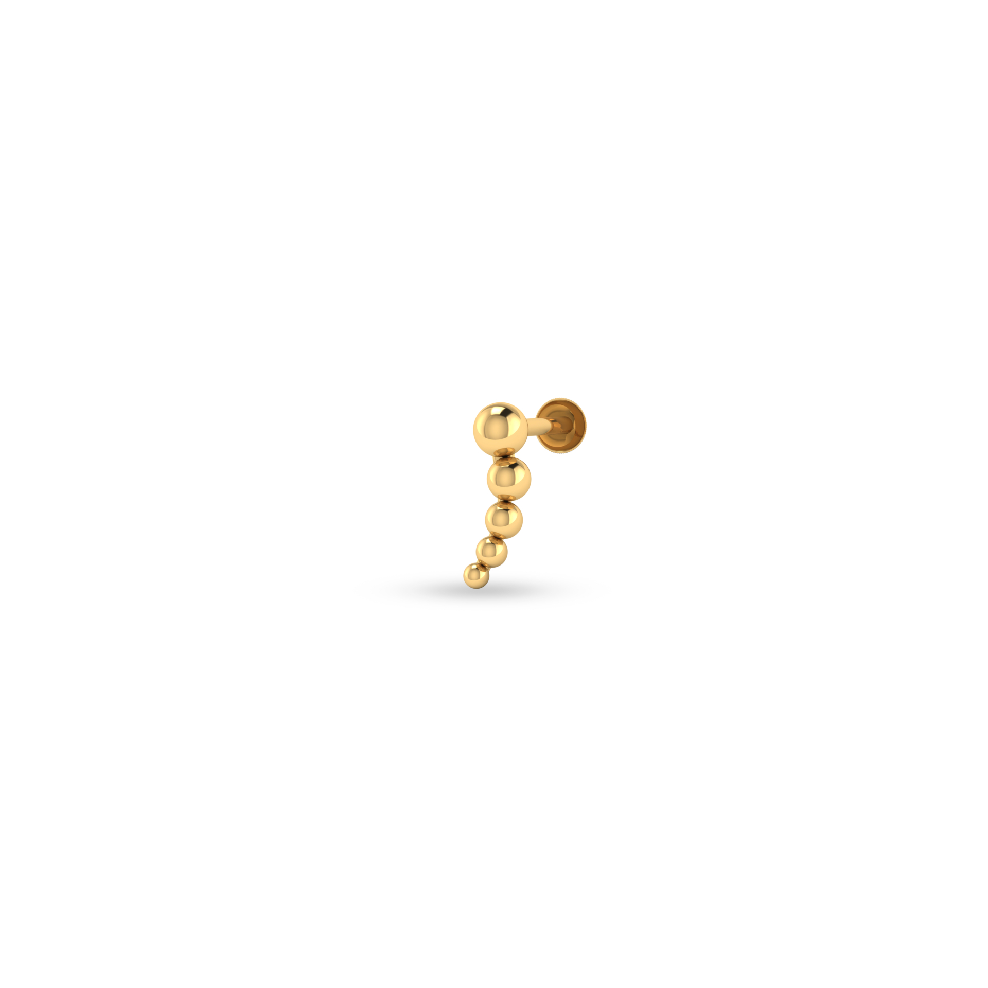 Shop Glossy Beaded Gold Nosepin | Gold Nosepin Designs | GRT Jewels