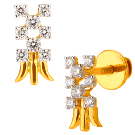 Buy Traditional Divine Thirisoolam Diamond Earrings | GRT Oriana