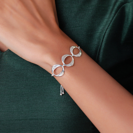 Buy Fancy Sleek Adjustable Silver Bracelets |GRT Jewellers