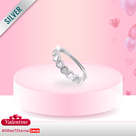 Buy Refulgent Heartin Adjustable Silver Ring |GRT Jewellers