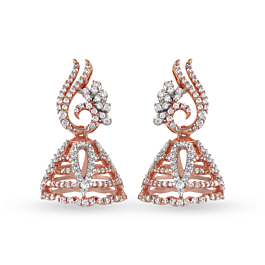 Captivating Floral Pattern Diamond Earrings