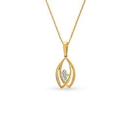 Stellar Elliptical Shape Diamond Pendant