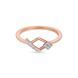 Fancy Rhombus Pattern Diamond Ring