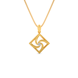 Resplendent Rhombus Pattern Diamond Pendant