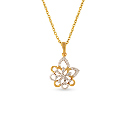 Shimmering Floret Diamond Pendant