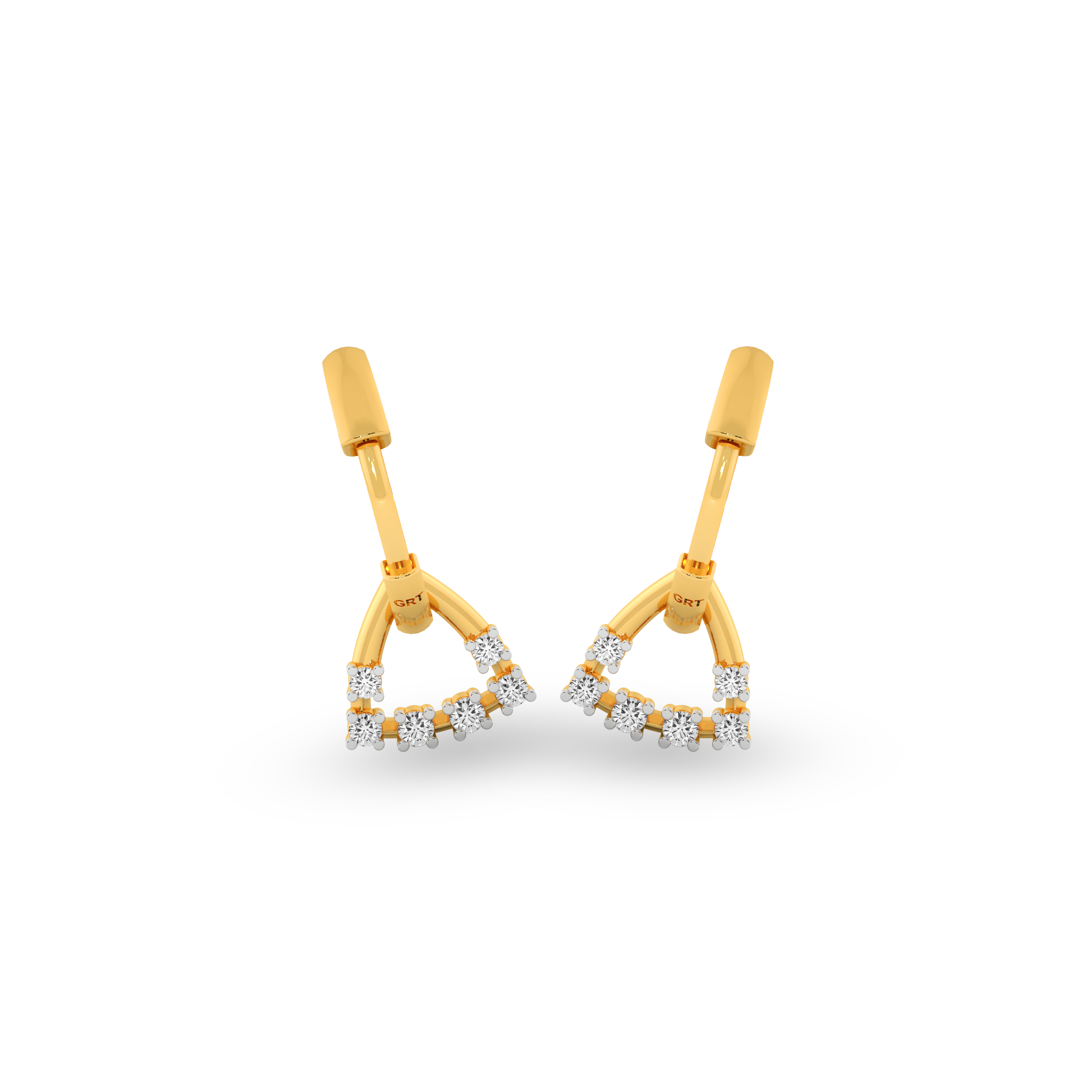Sassy Triangular Diamond Earrings