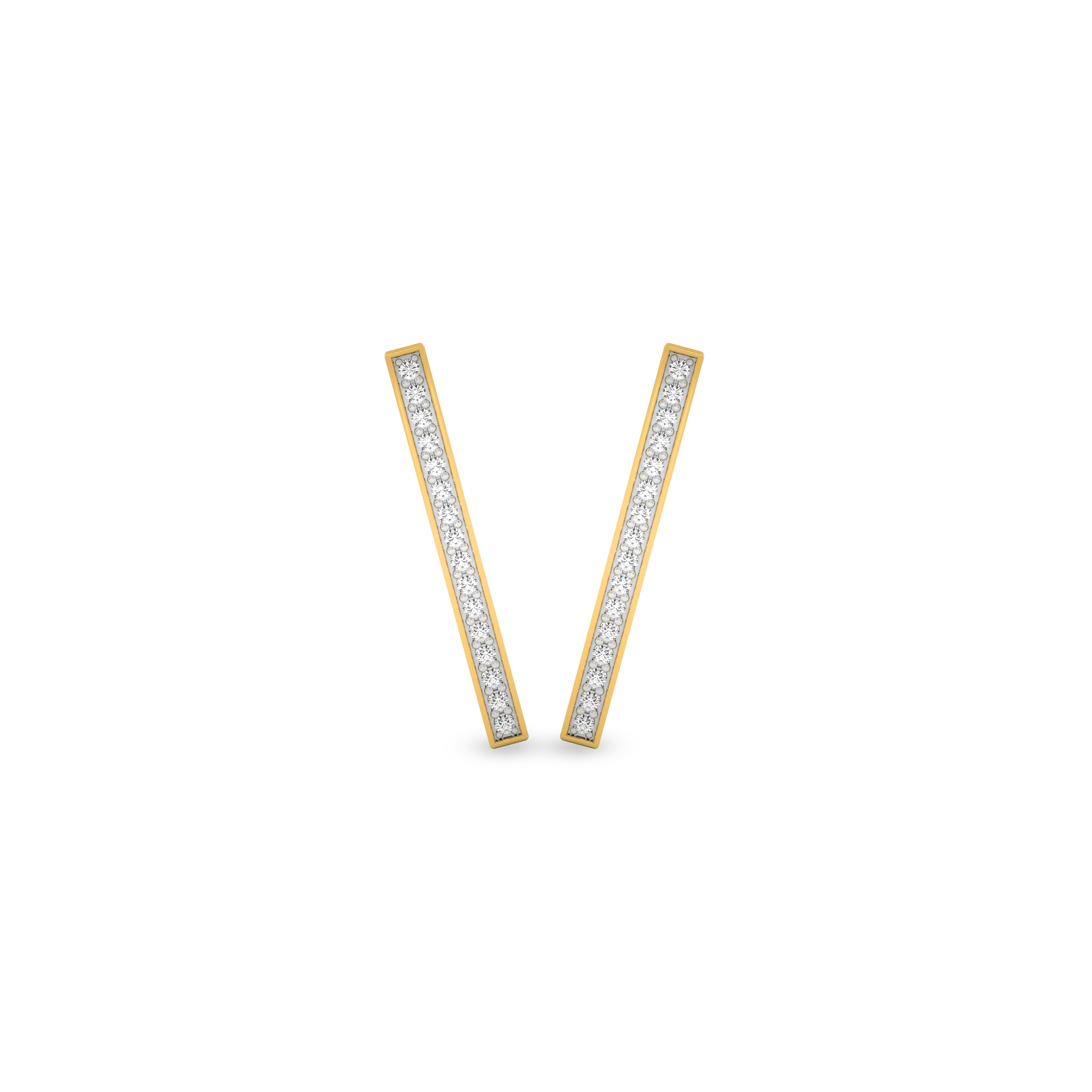Dazzling Stripe Diamond Earrings