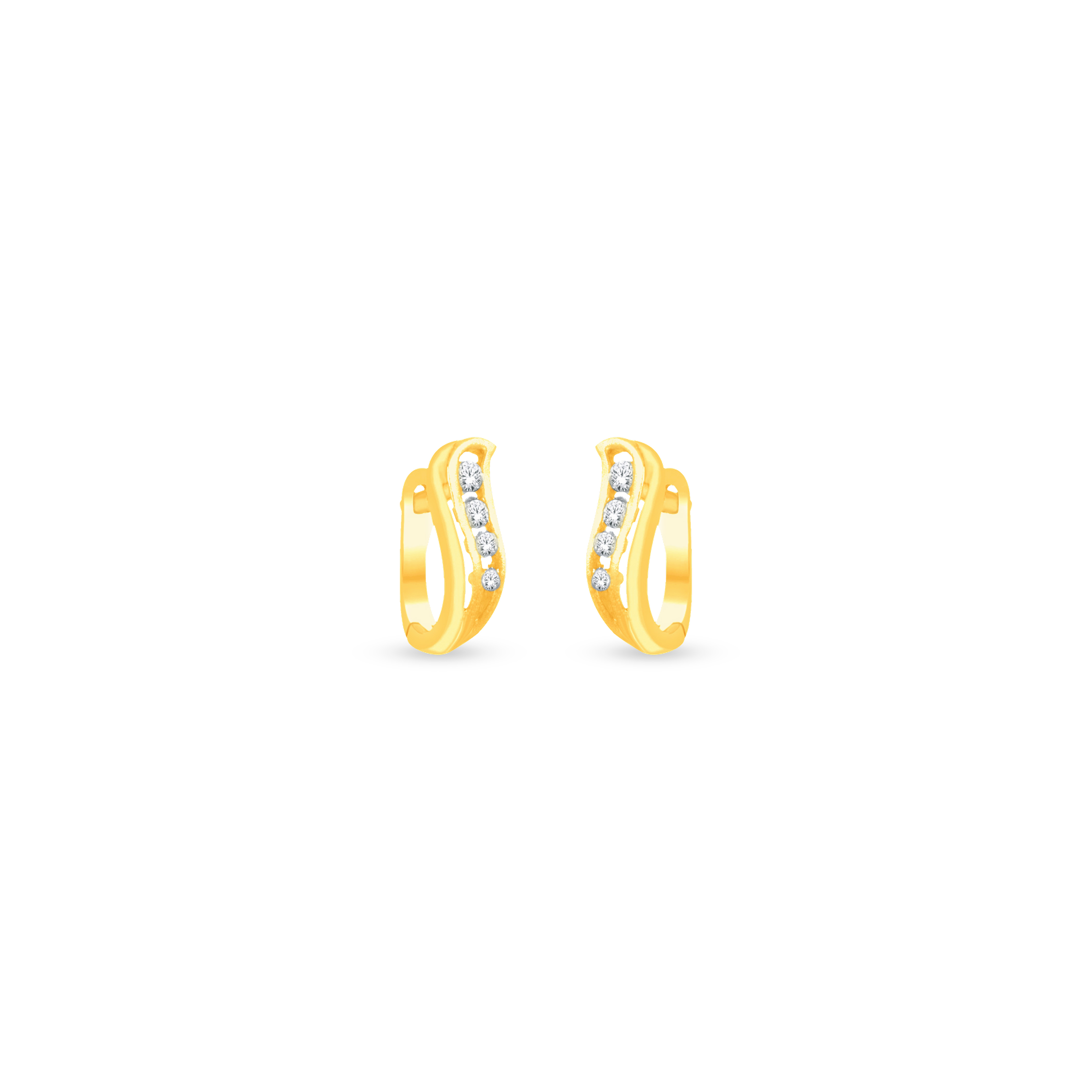 Elegant Twirly Diamond Earrings