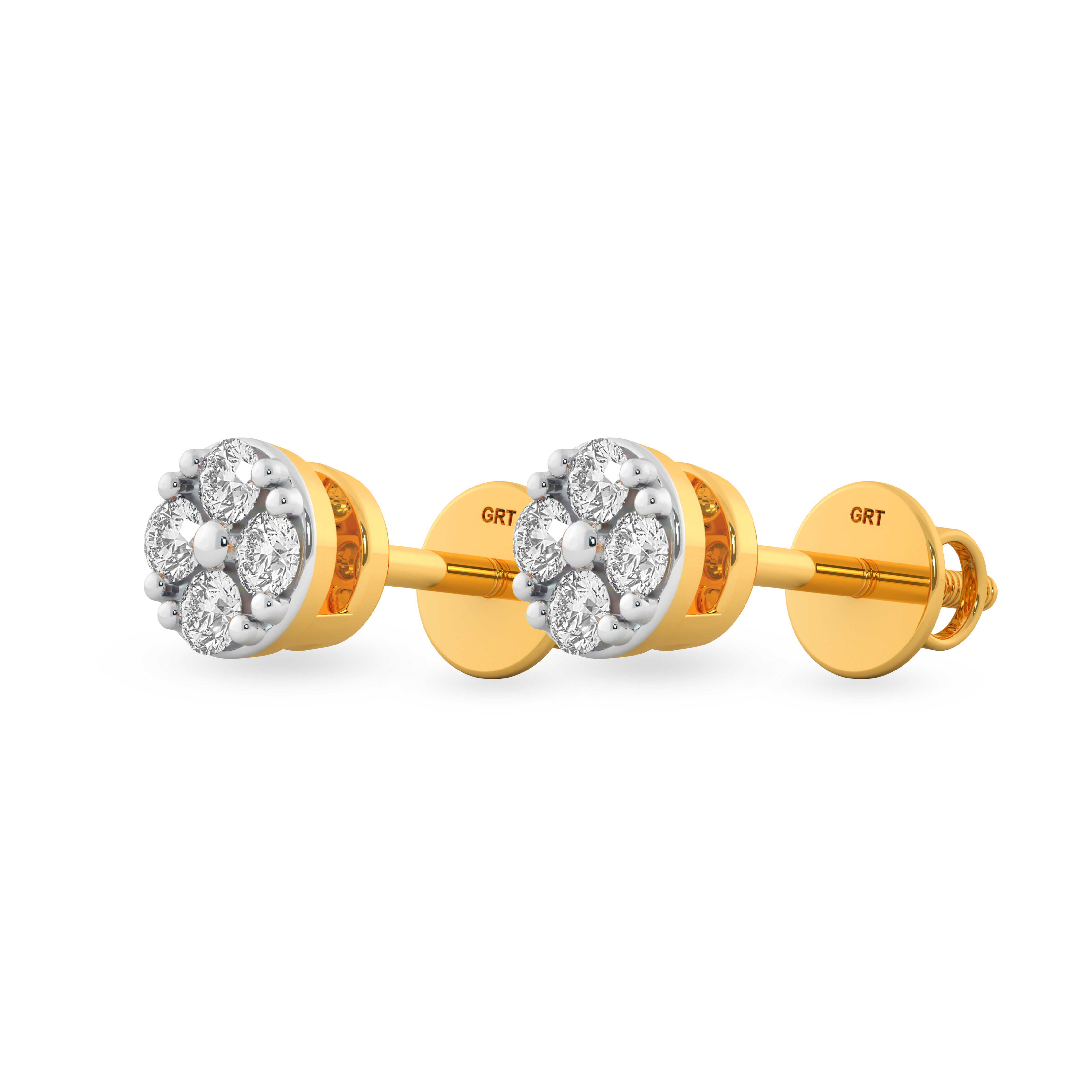 Buy Glinting Quadruple Stone Diamond Earrings |GRT Jewellers