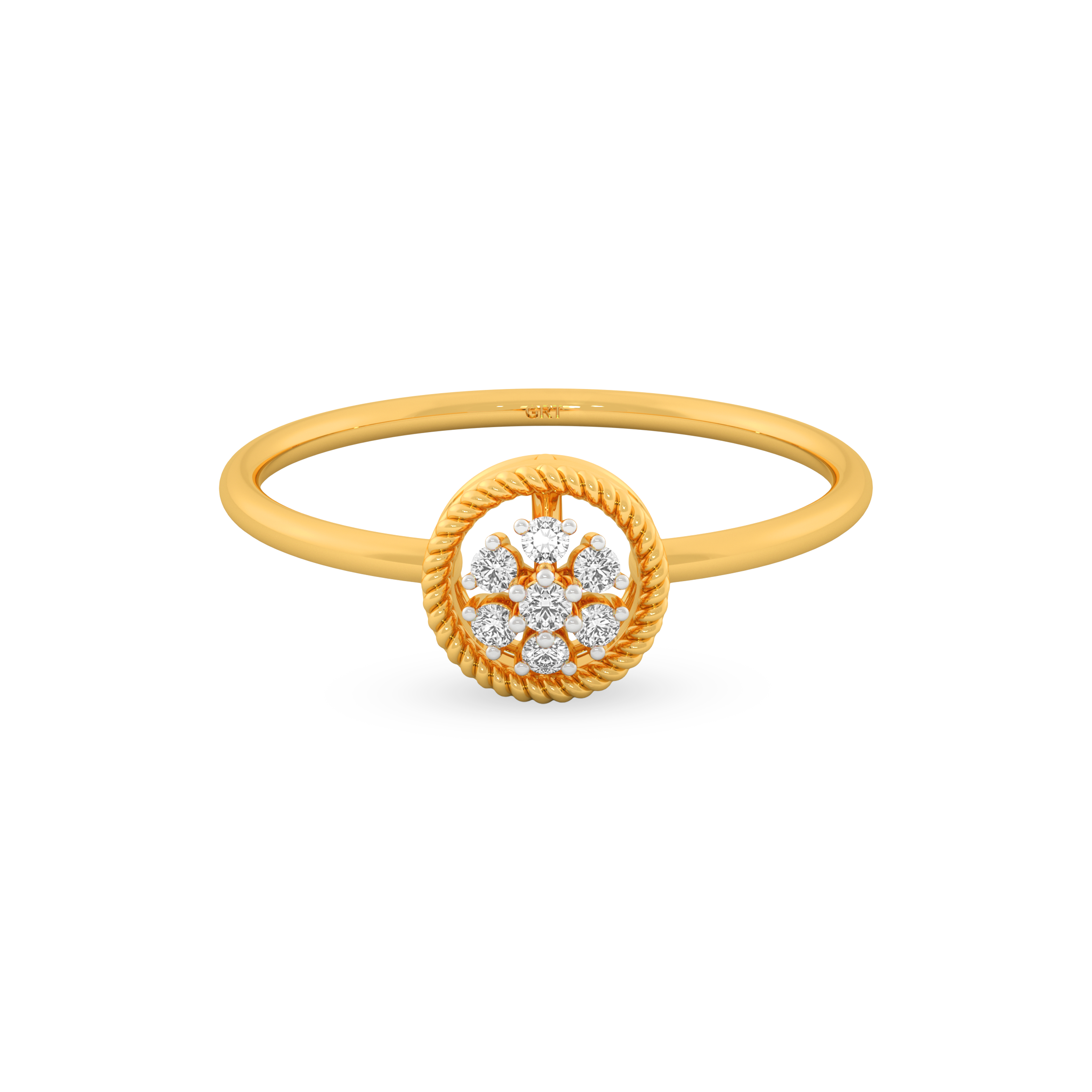 Splendid Circular Floral Diamond Ring