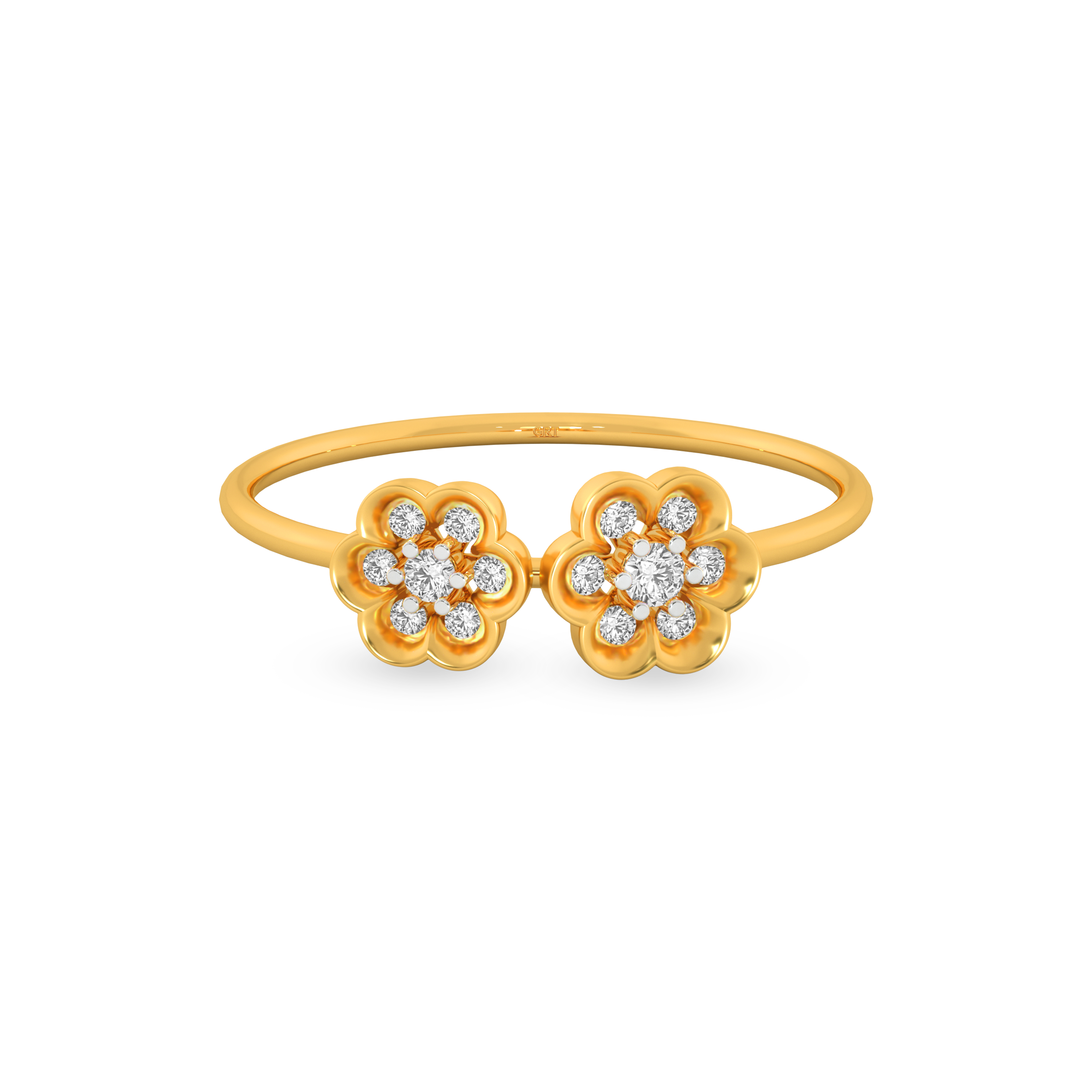 Buy Gorgeous Dual Floral Diamond Ring |GRT Jewellers