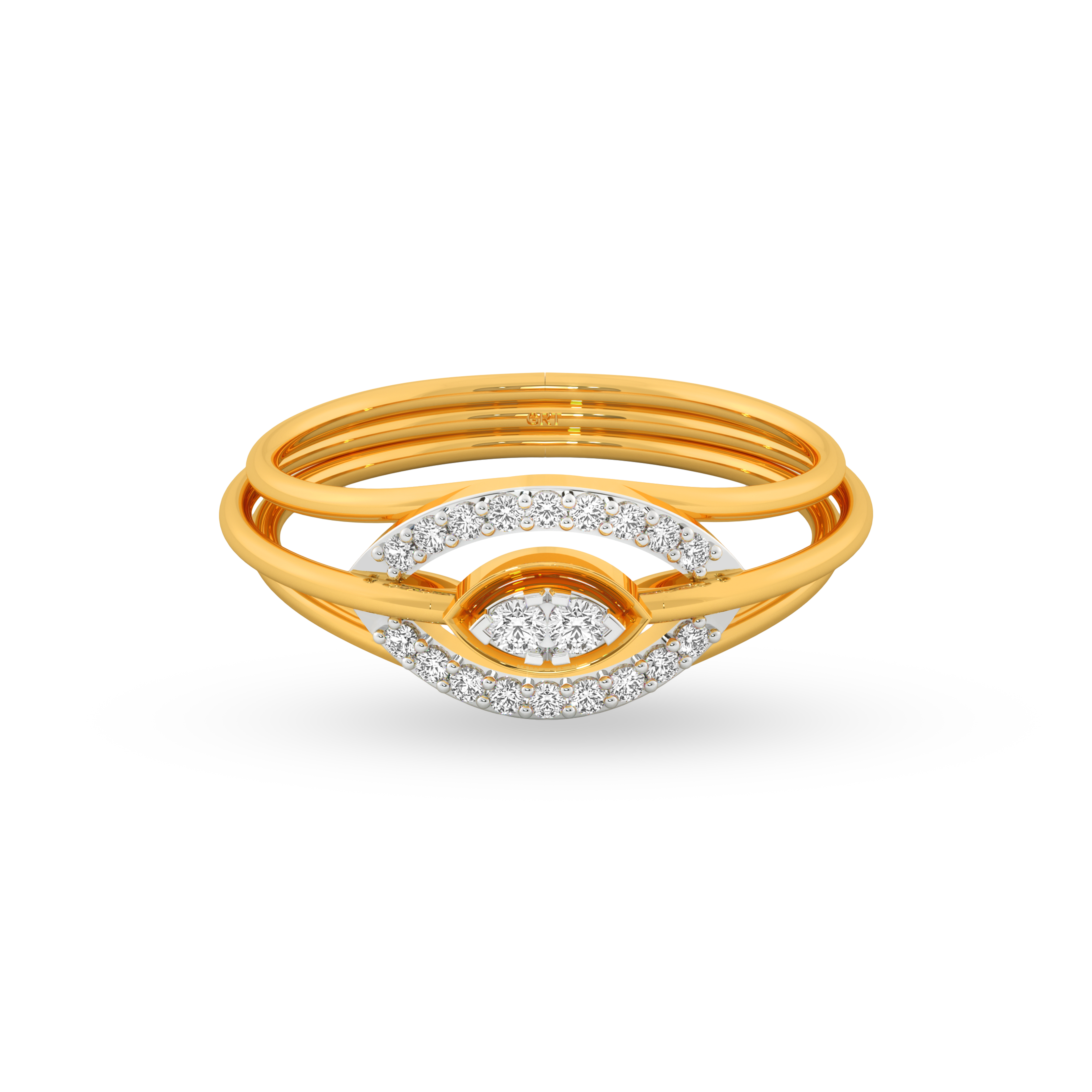 Amazing Elliptical Shape Diamond Ring