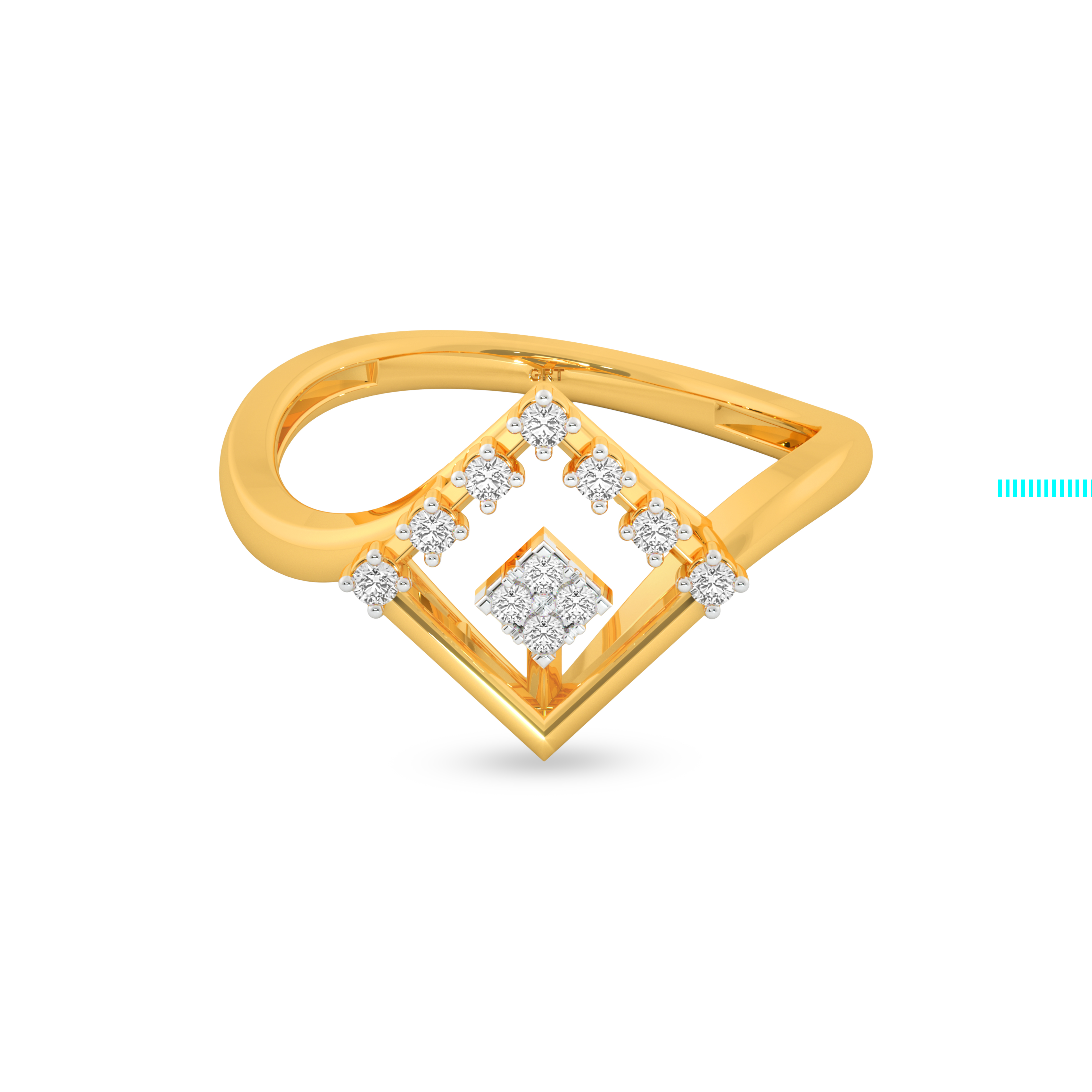 Ravishing Rhombus Design Diamond Ring
