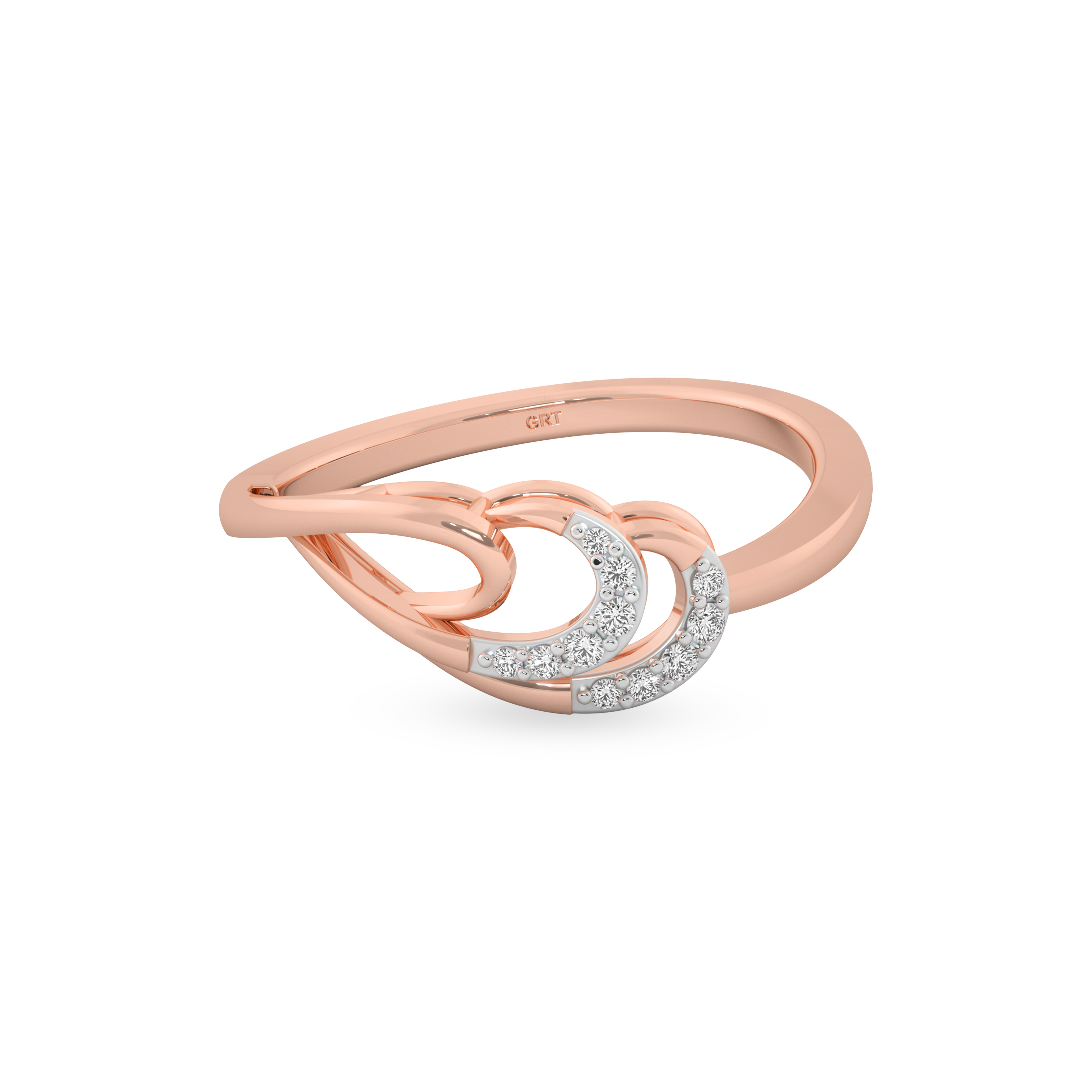 Opulent Designer Swirl Diamond Ring
