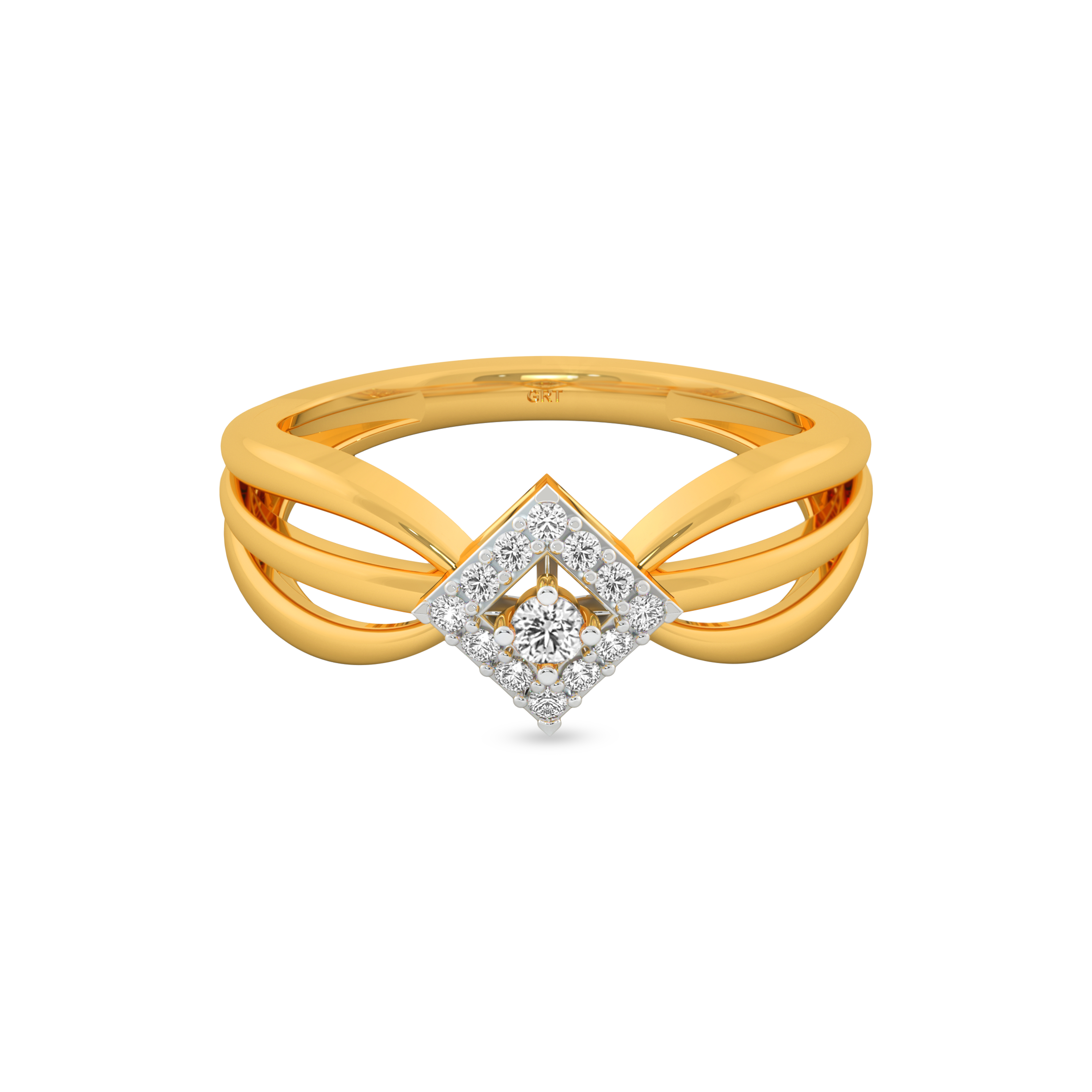 Buy Stylish Rhombic Pattern Diamond Ring |GRT Jewellers