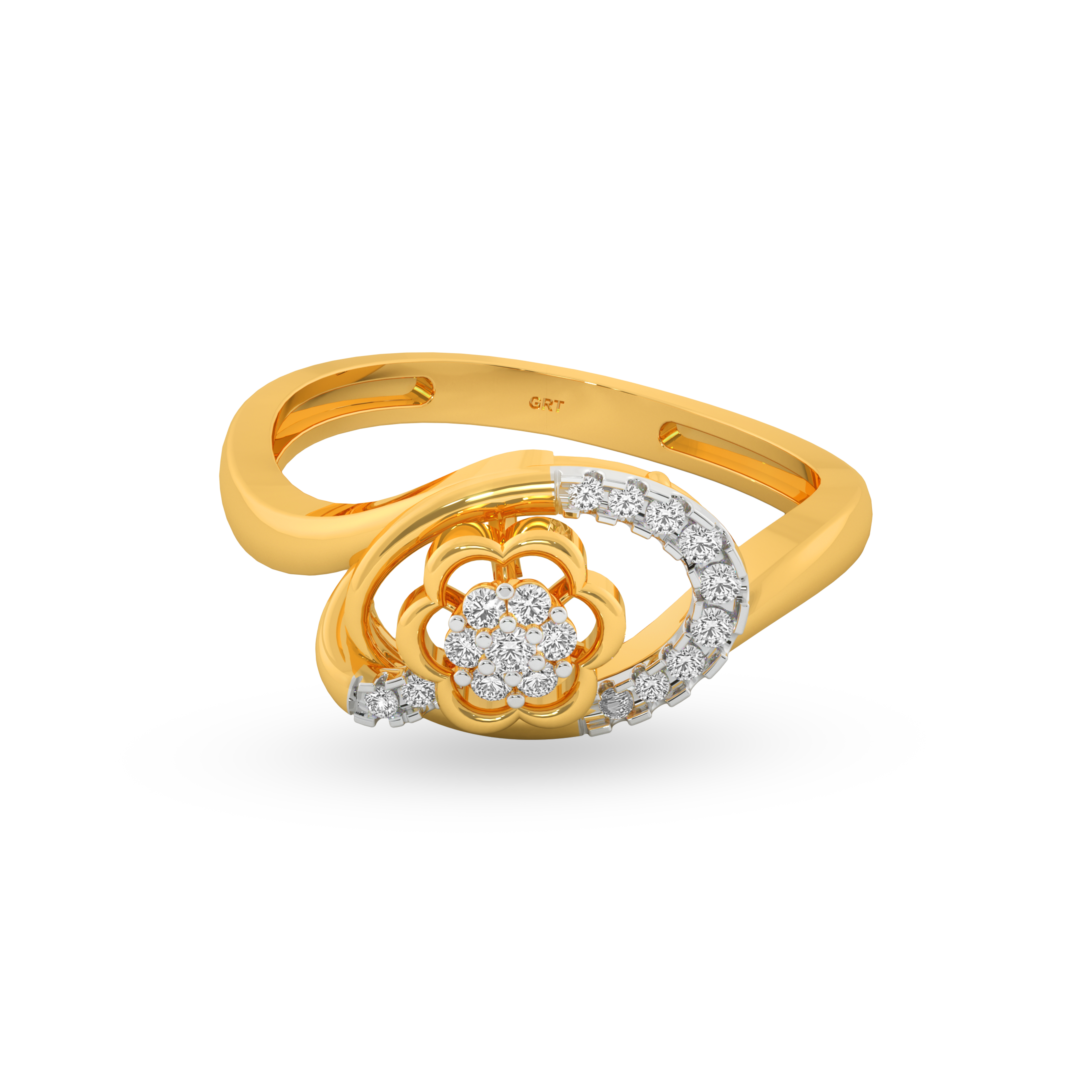 Ornate Fancy Floral Diamond Ring
