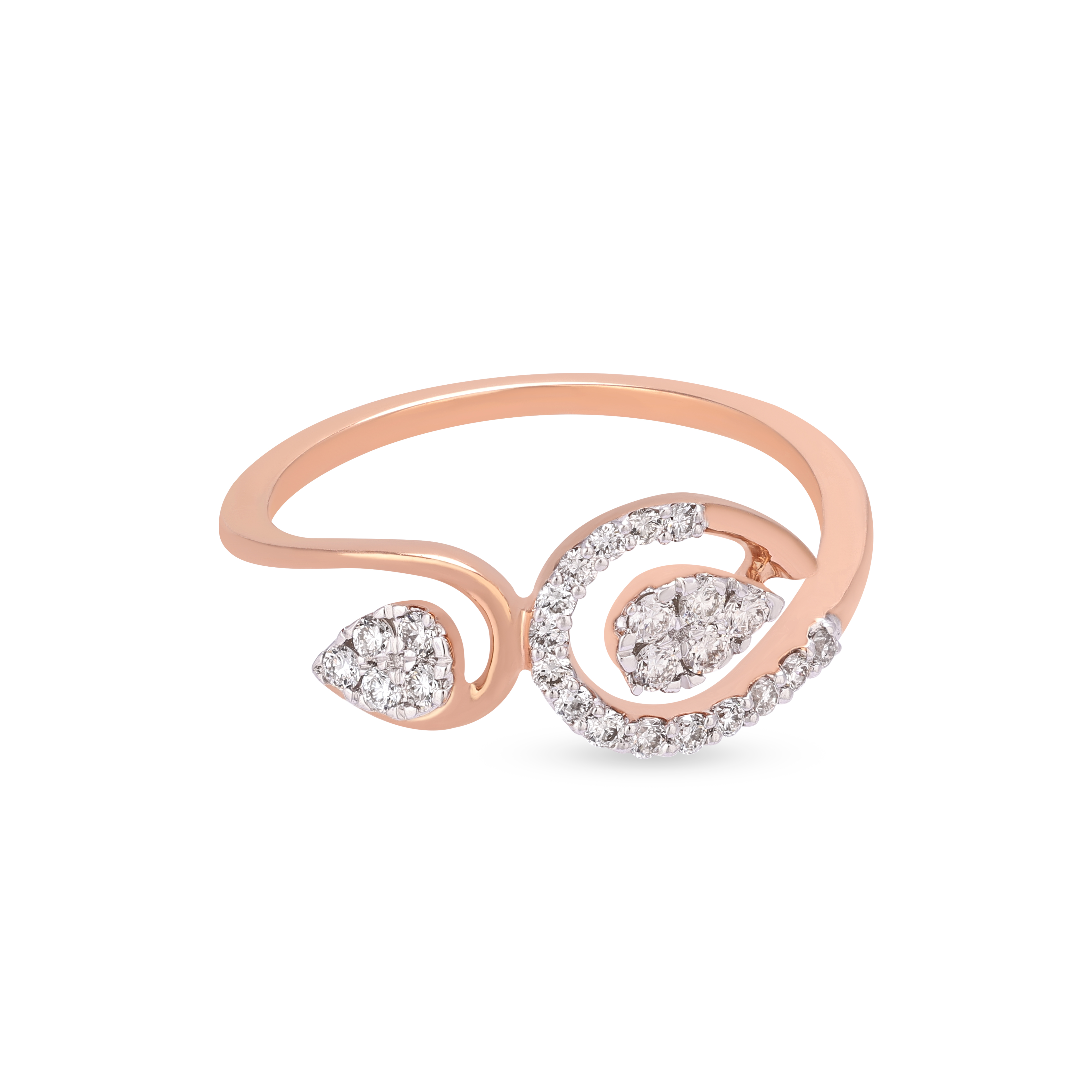 Lambent Swirl Pattern Diamond Ring
